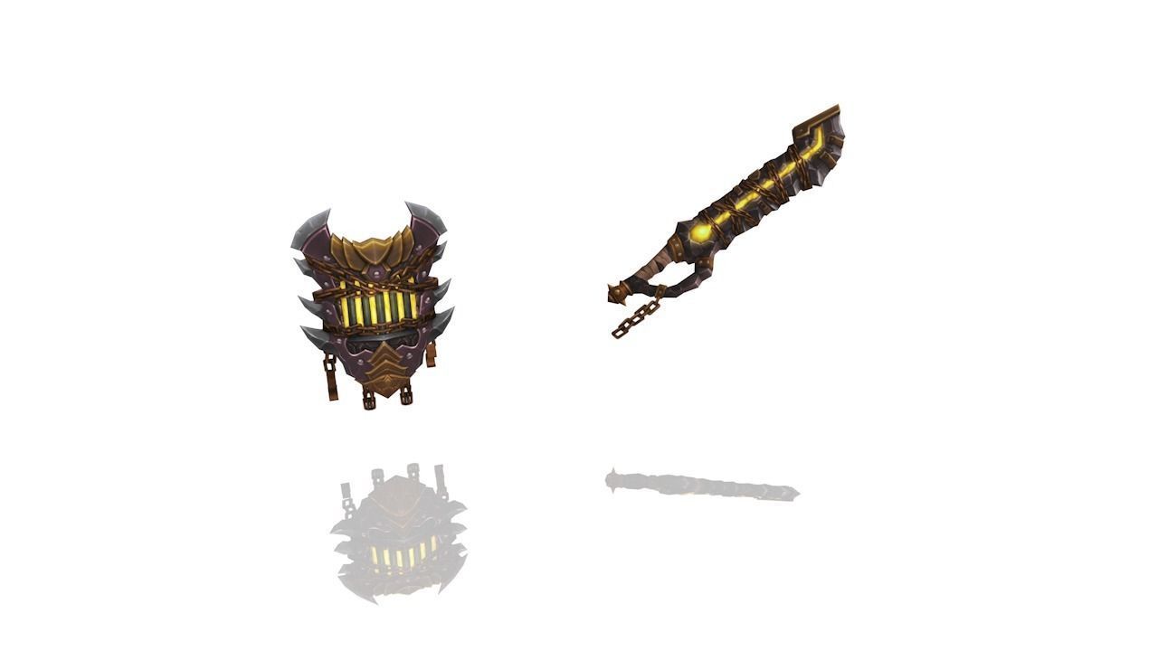 3D model Hell - Sword and Shield VR / AR / low-poly | CGTrader