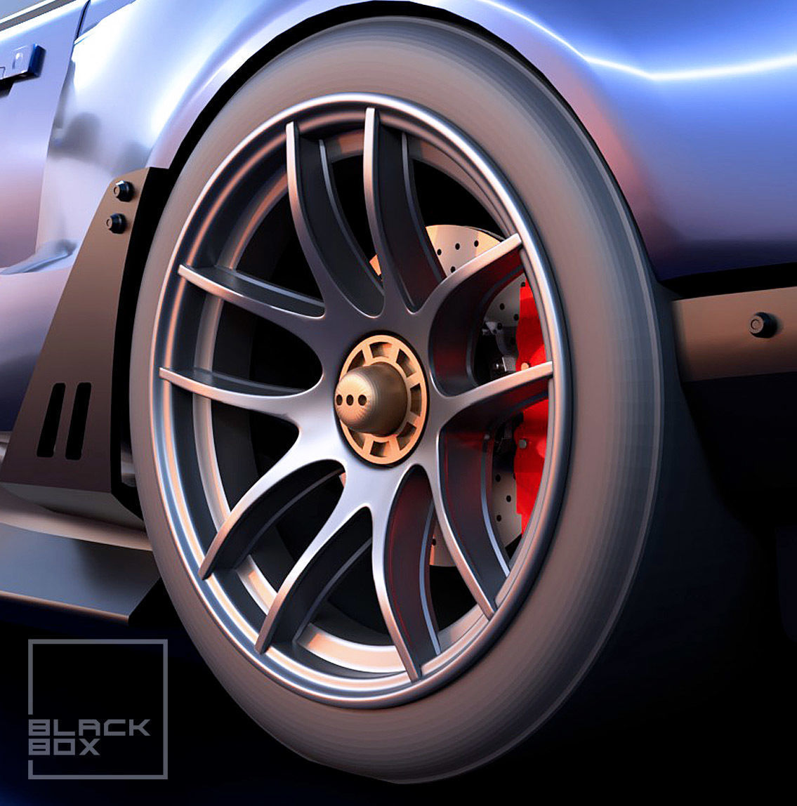 LM F01 WHEEL SET FRONT AND REAR with slick tires and STENCIL 3D model ...