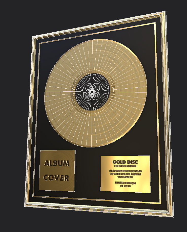 3D model The Golden Disc Award VR / AR / low-poly | CGTrader