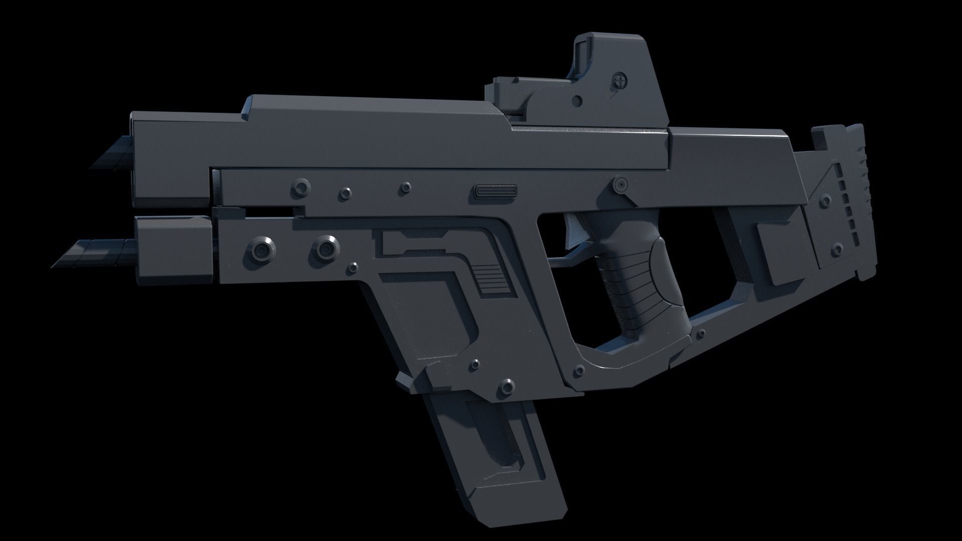 Vector machine gun 3D model | CGTrader