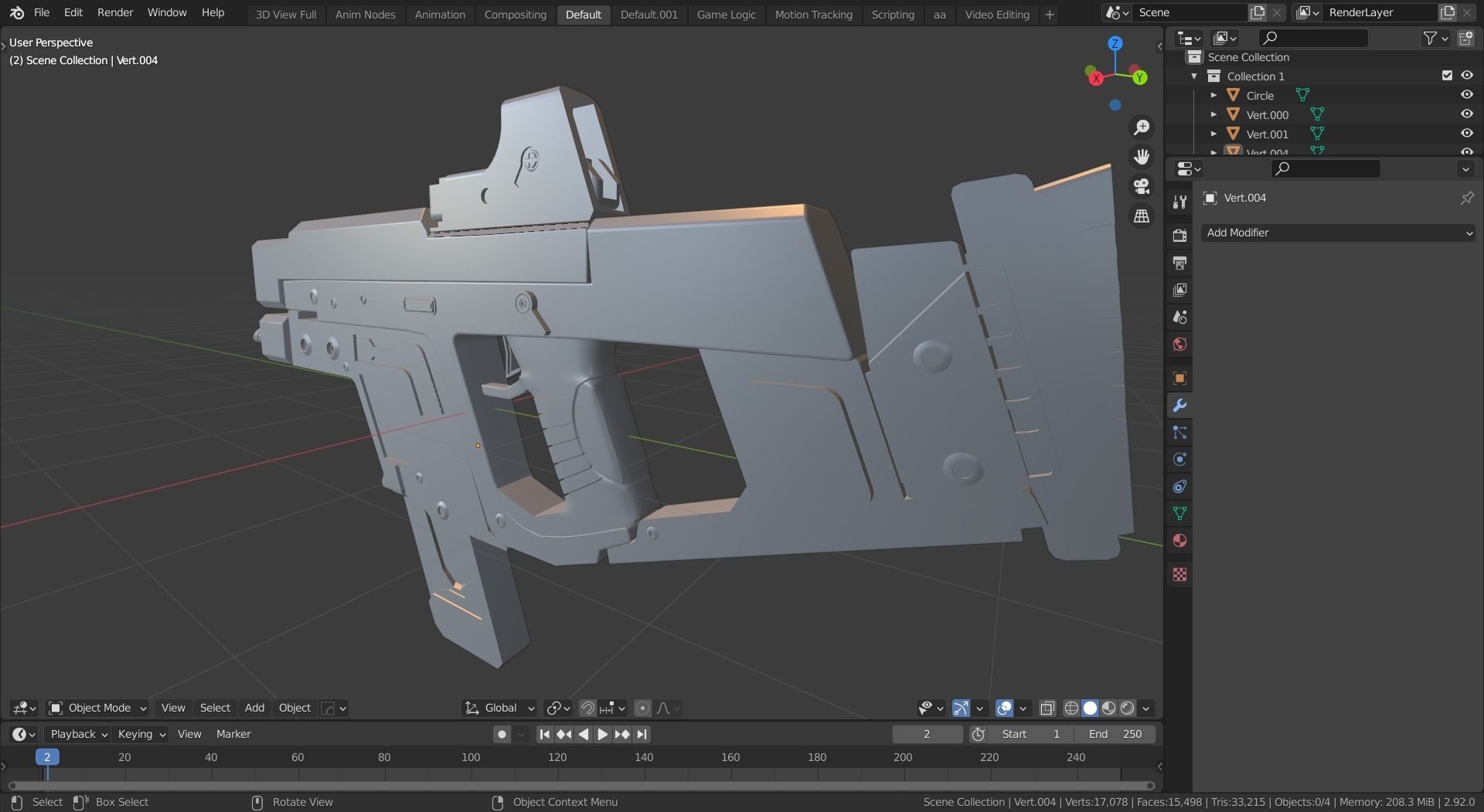 Vector machine gun 3D model | CGTrader