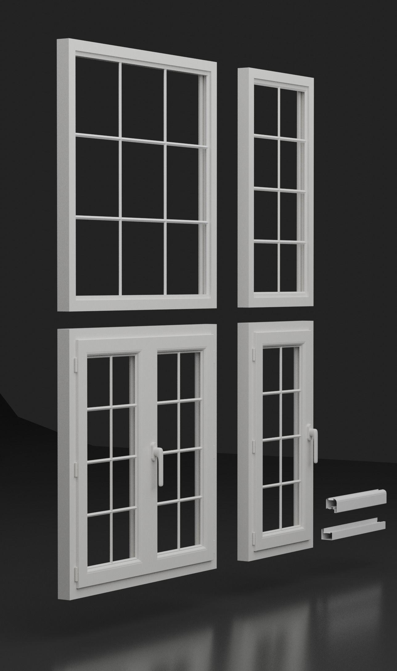 3D model Basic Low-Poly Windows VR / AR / low-poly | CGTrader