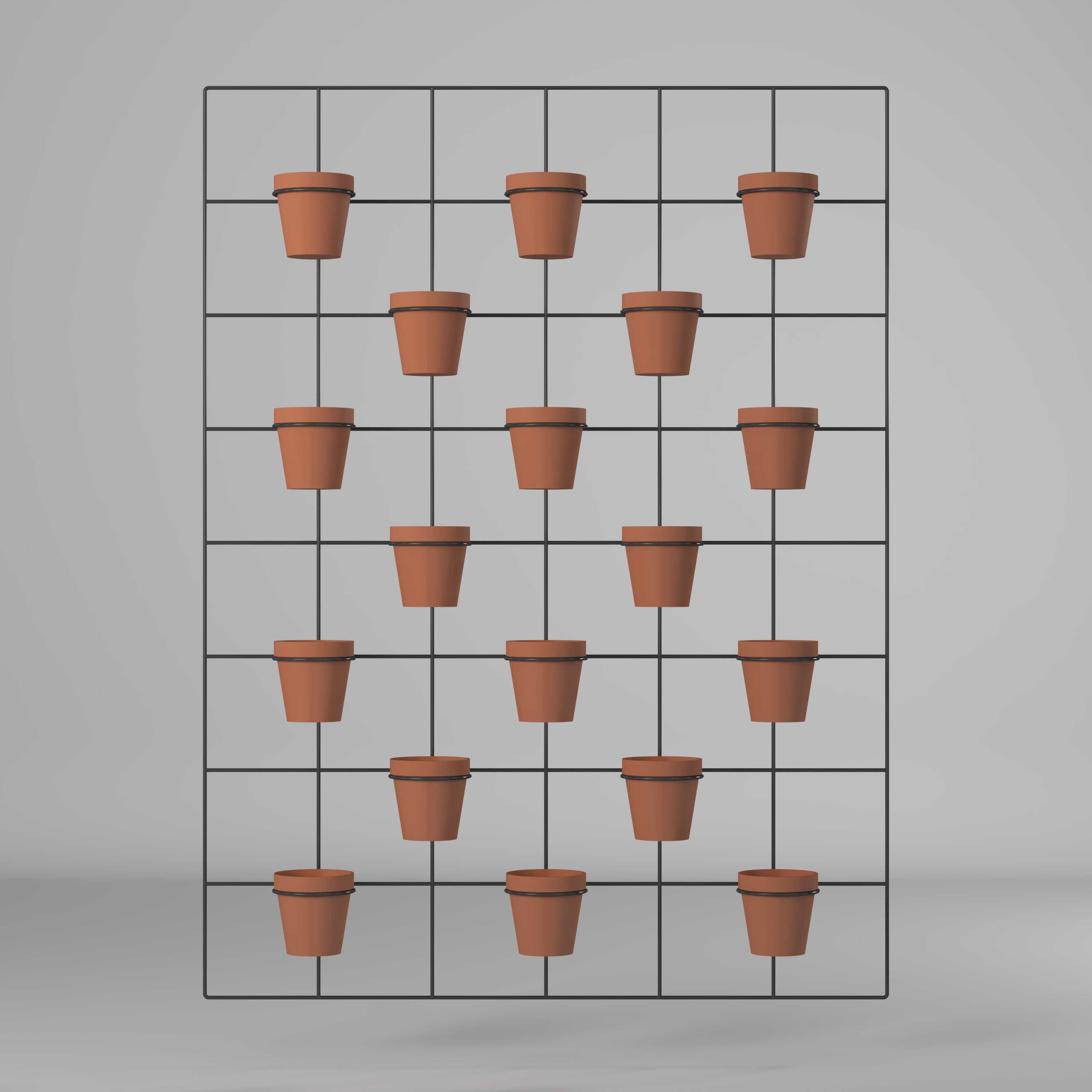 Pots On Wall free 3D model | CGTrader