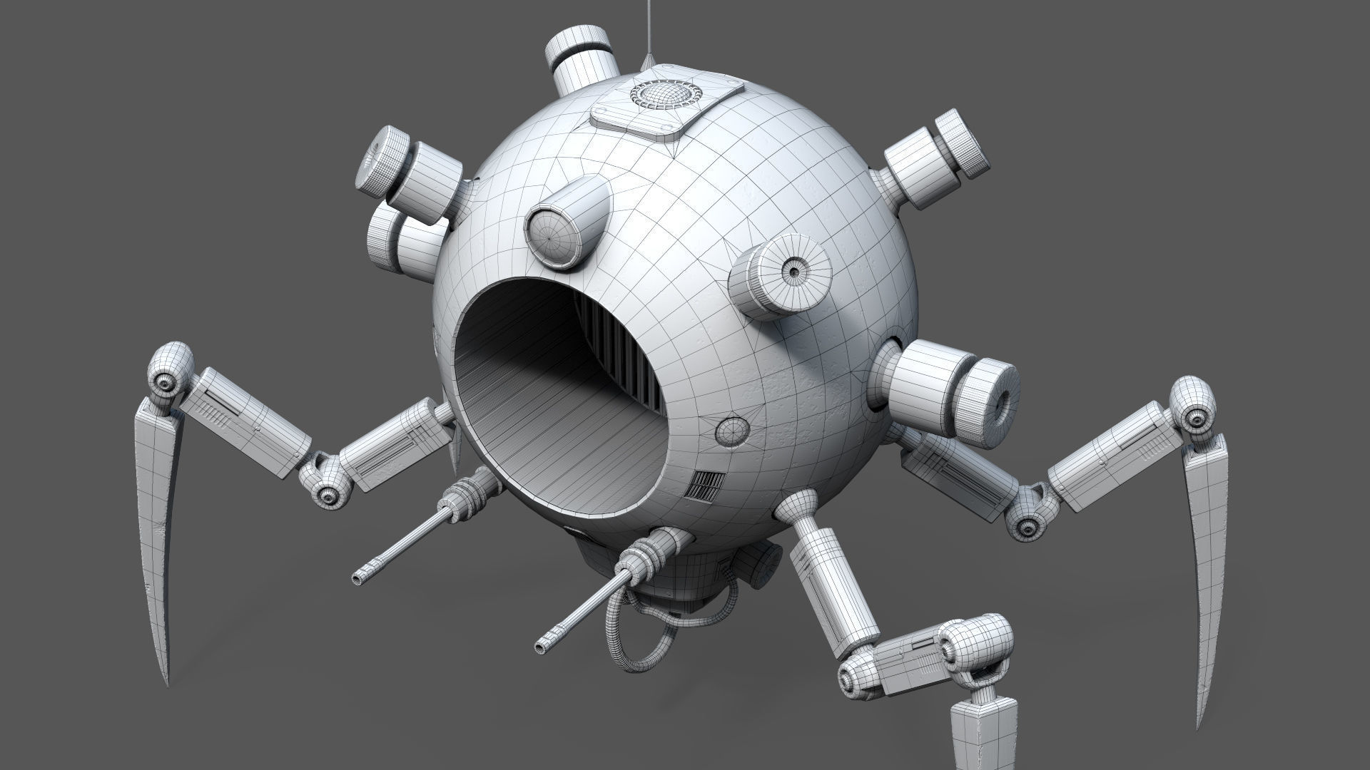 Spider droid 3D model | CGTrader