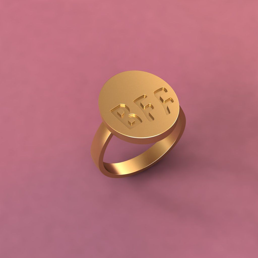 patrick and spongebob bff ring 3D model 3D printable | CGTrader