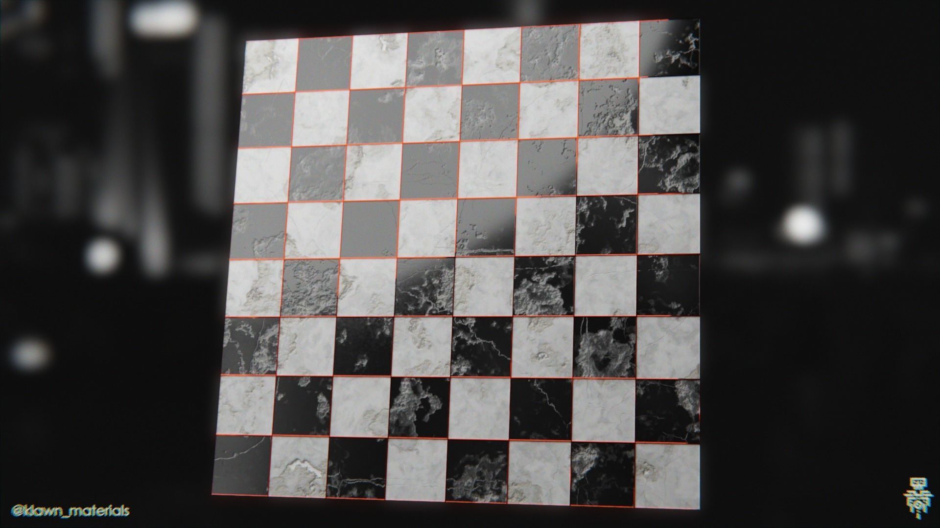 Procedural Marble Checker Material plus 4k PBR Textures Texture | CGTrader