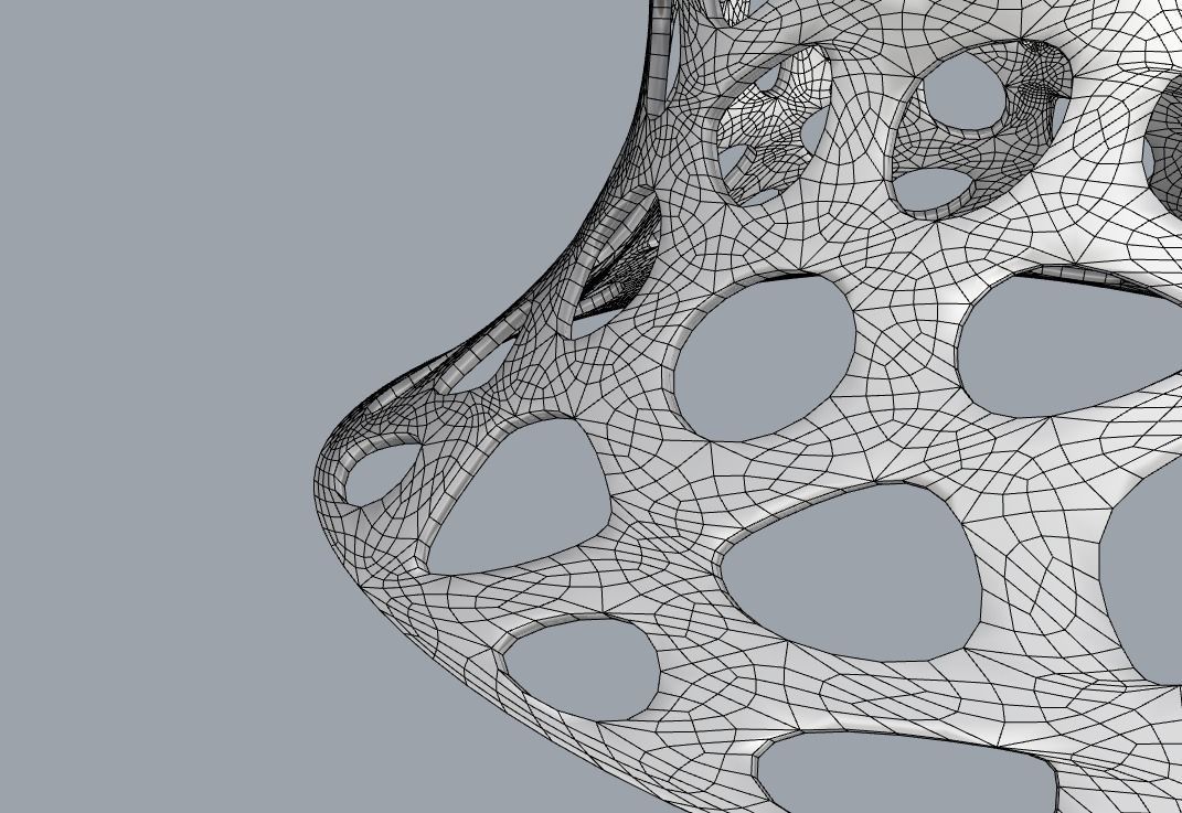 Metal and Glass Coffee table Voronoi free 3D model | CGTrader