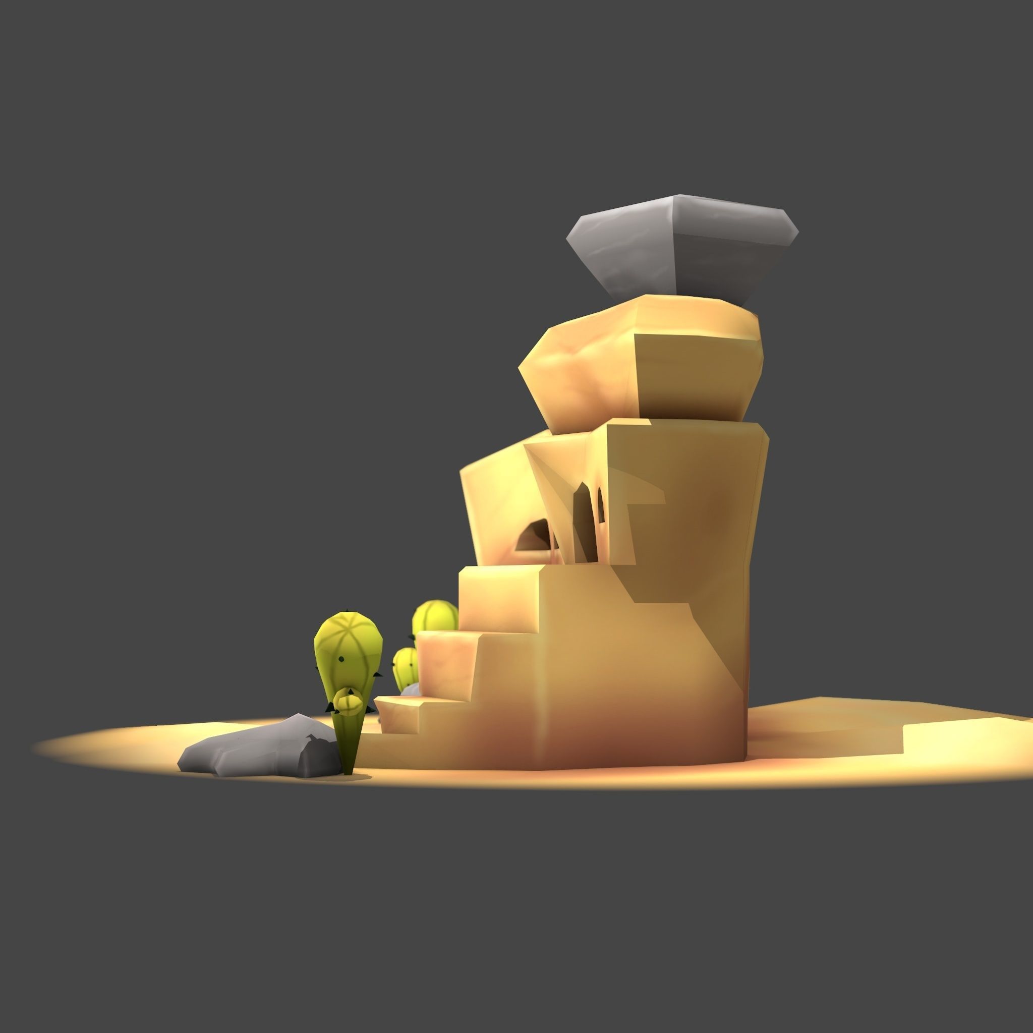 3D model Stylized Cartoon Rock 1 VR / AR / low-poly | CGTrader