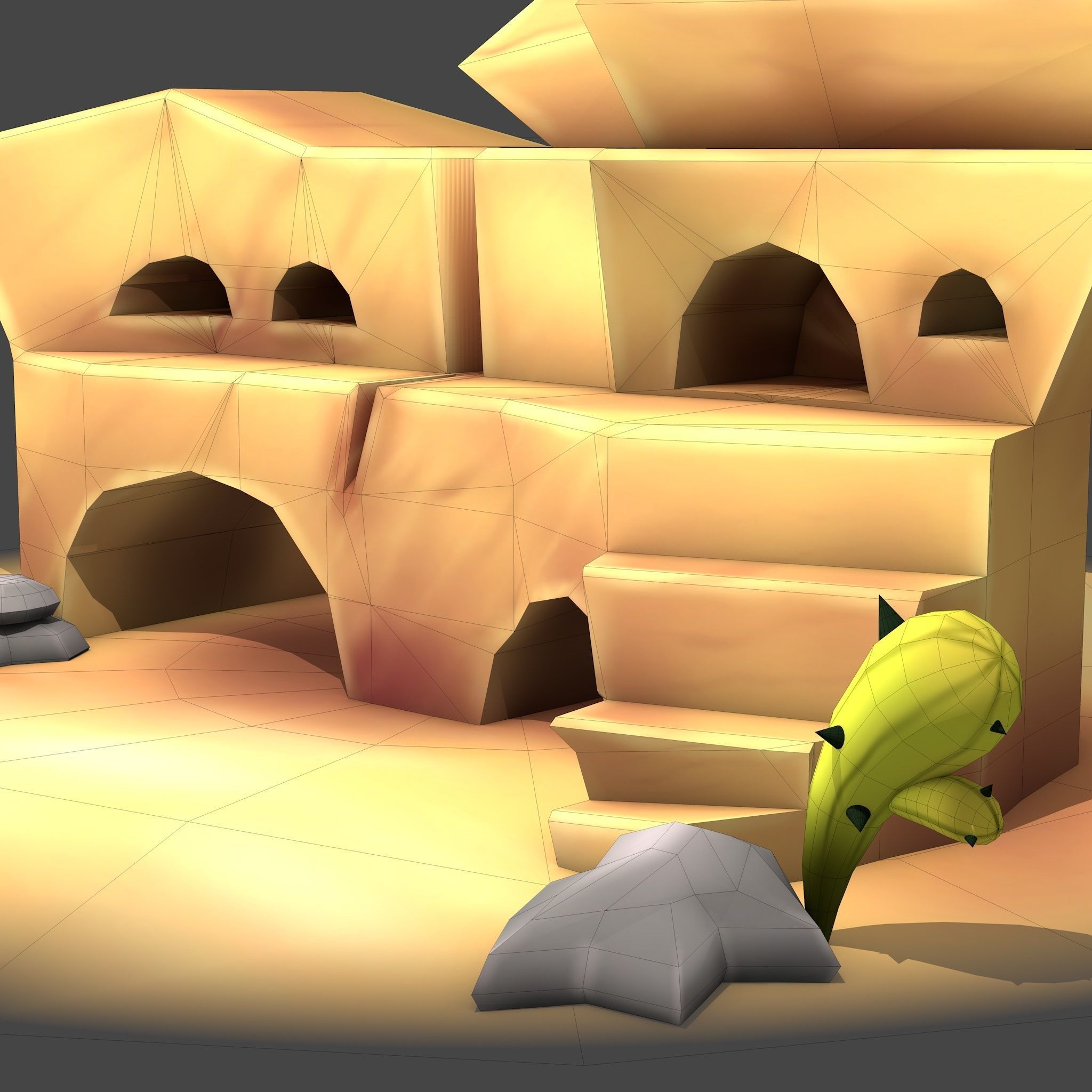 3D model Stylized Cartoon Rock 1 VR / AR / low-poly | CGTrader