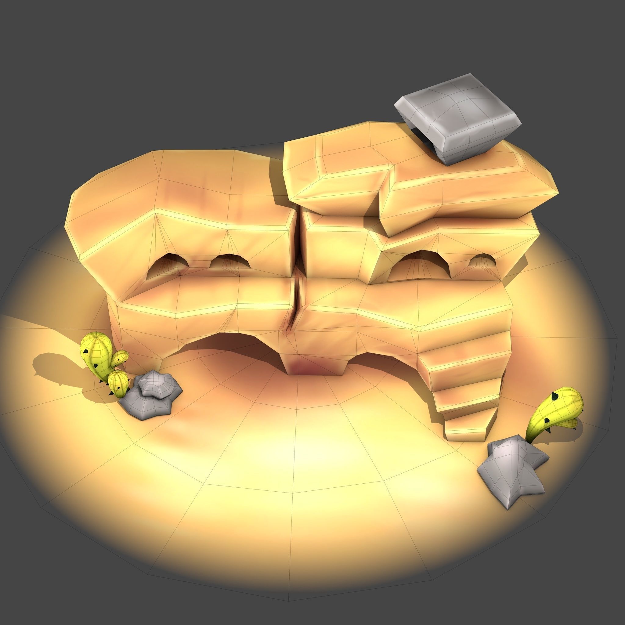 3D model Stylized Cartoon Rock 1 VR / AR / low-poly | CGTrader