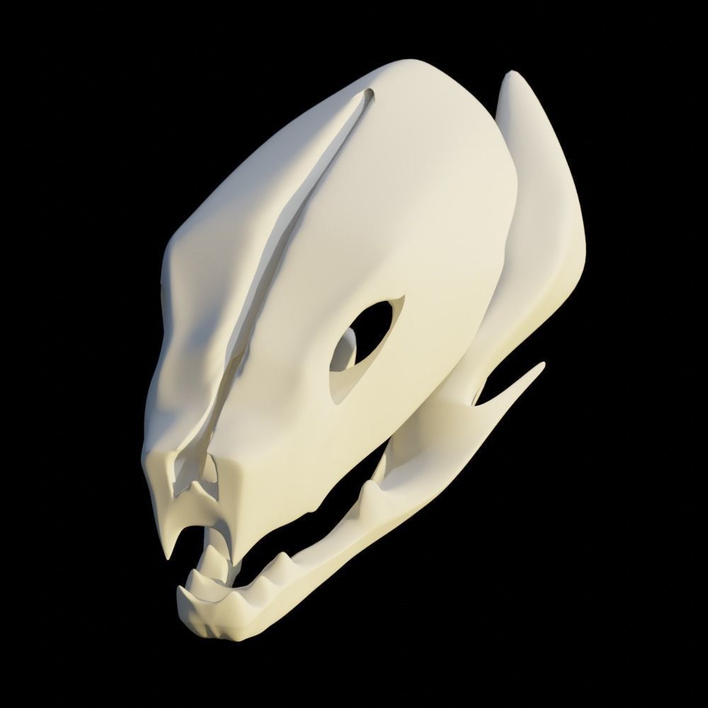 Undertale Character Gaster Blaster Low Poly free VR / AR / low-poly 3D ...
