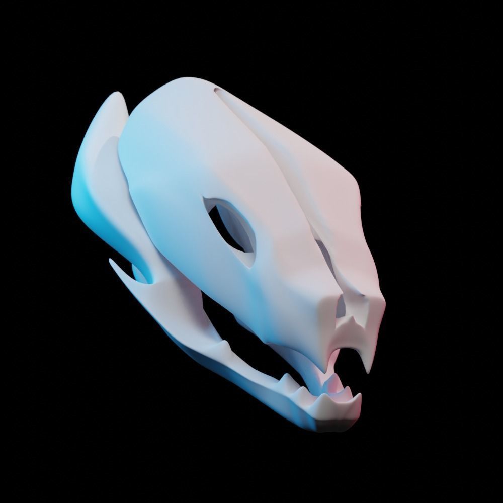 Undertale Character Gaster Blaster Low Poly free VR / AR / low-poly 3D ...