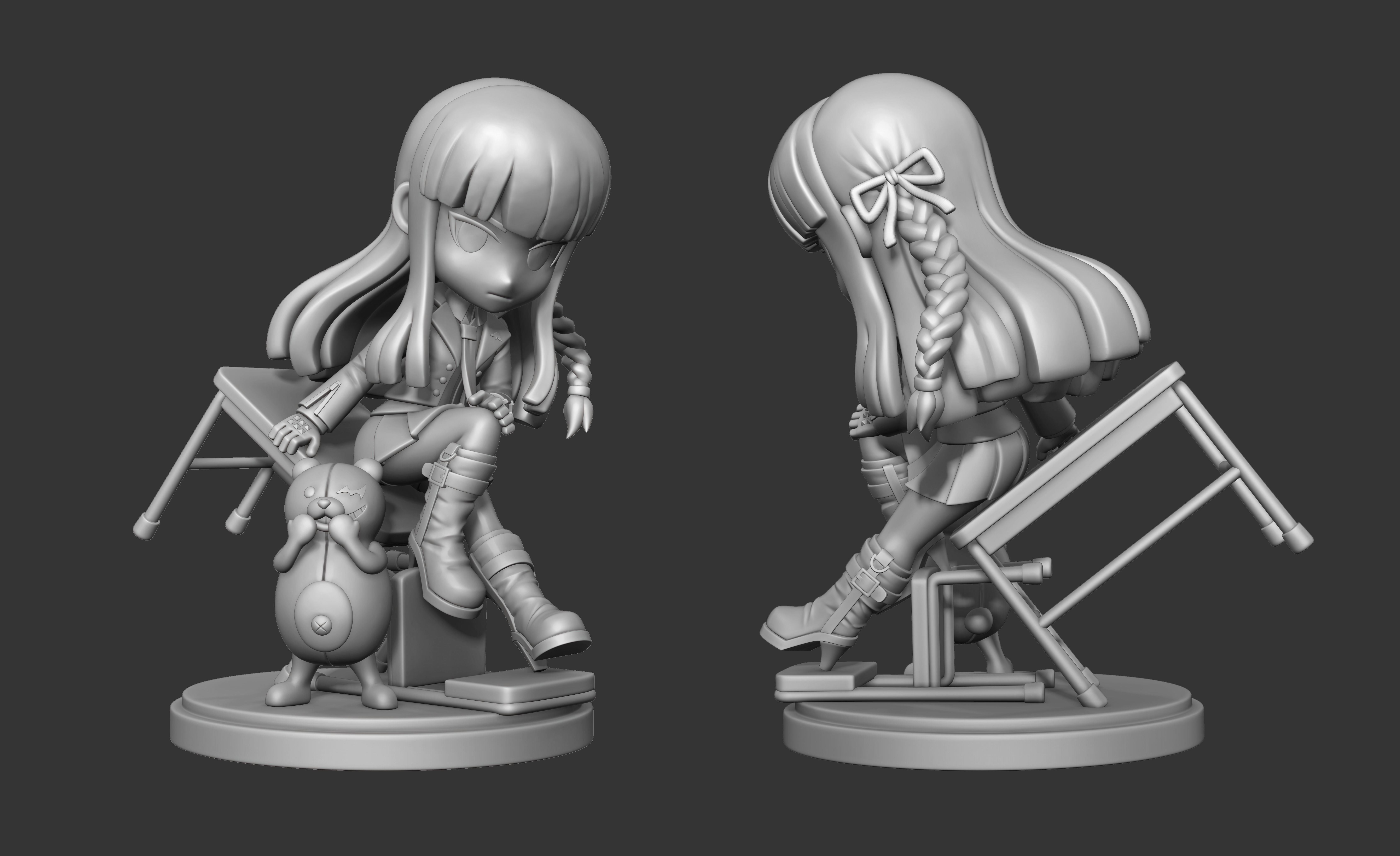 Kyoko Kirigiri Chibi 3D model 3D printable | CGTrader