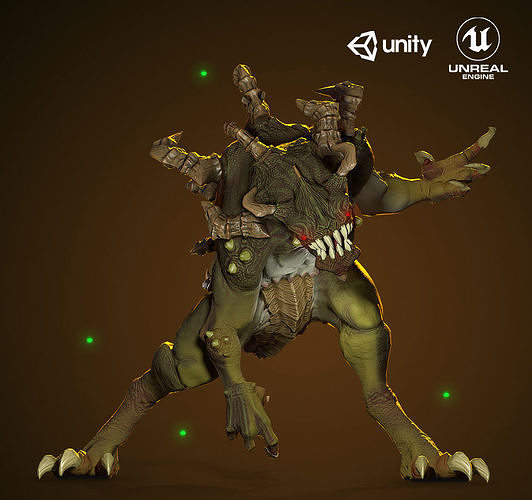 3D model Big Monster VR / AR / low-poly | CGTrader