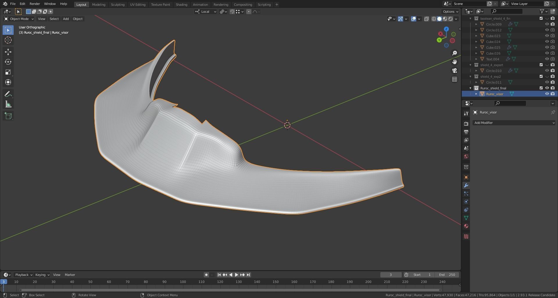 Ruroc X-Visor 3D model 3D printable | CGTrader