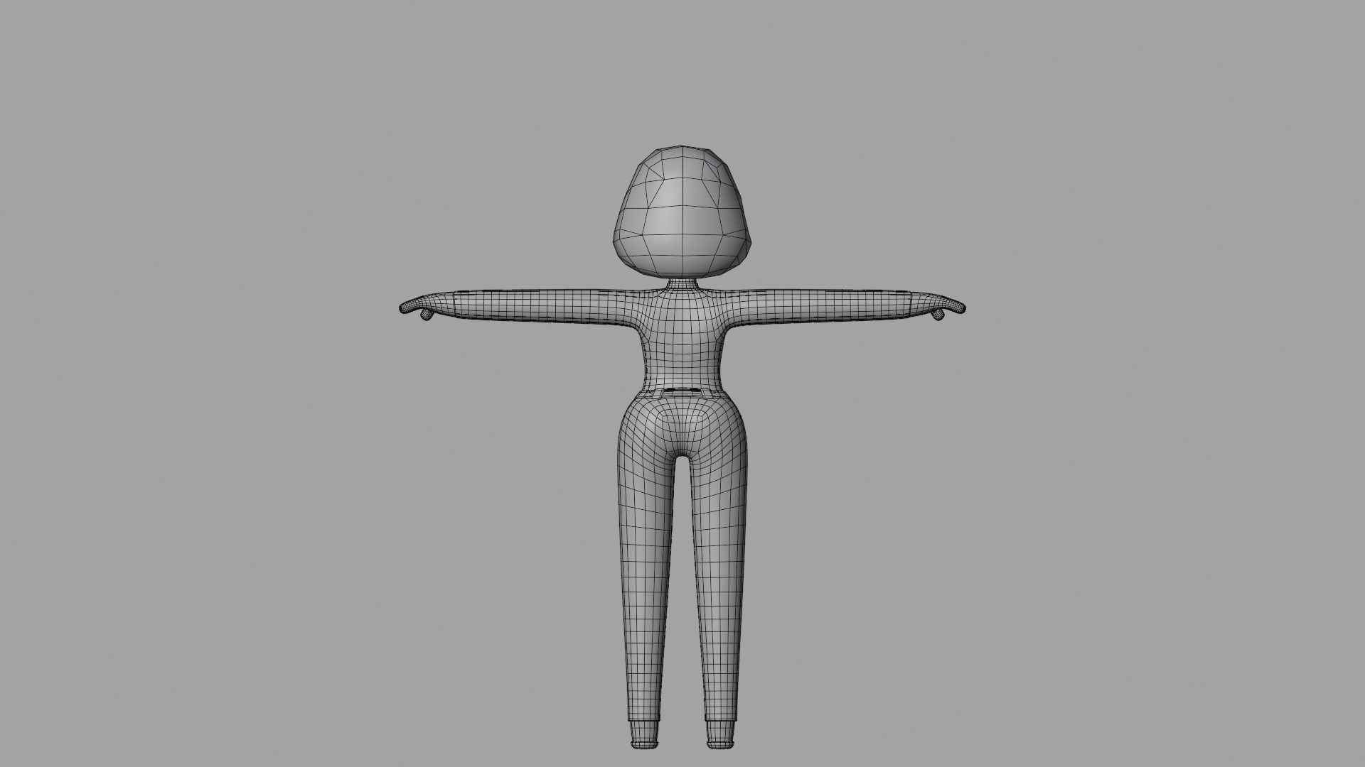 Minimal Girl Cartoon Character 3D model rigged | CGTrader