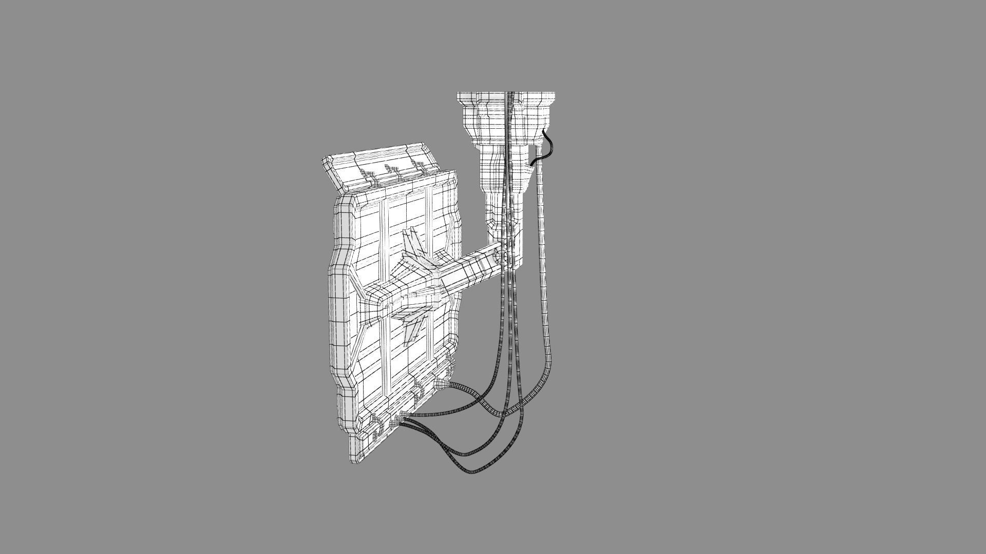 3D model Sci-fi monitor3 VR / AR / low-poly | CGTrader