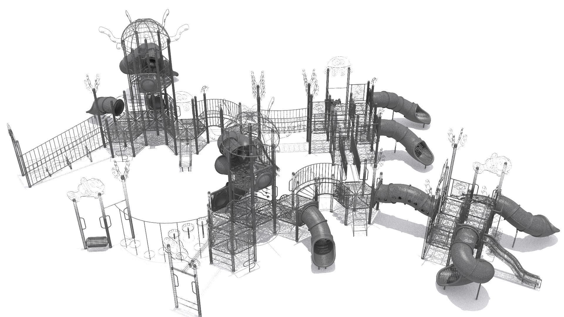 Octopus Ocean Playground 3D model | CGTrader