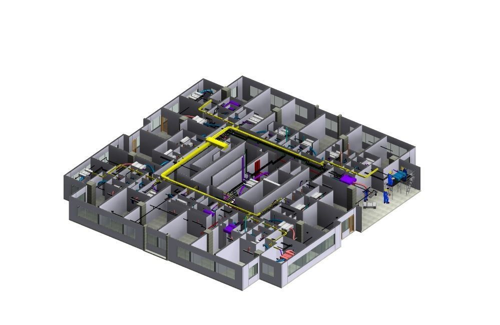 MS-02-METHOD STATEMENT OF FCU SYSTEM AND AIR DUCT 3D MODEL 3D model ...