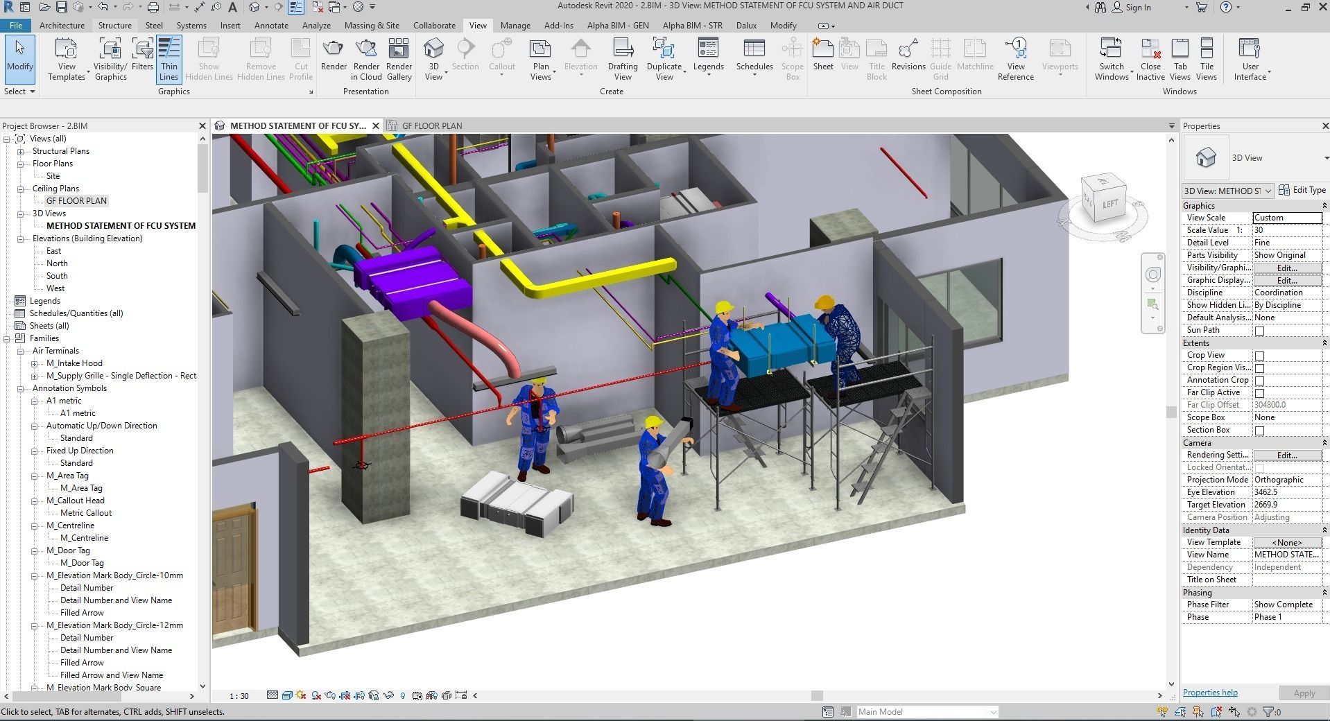 MS-02-METHOD STATEMENT OF FCU SYSTEM AND AIR DUCT 3D MODEL 3D model ...