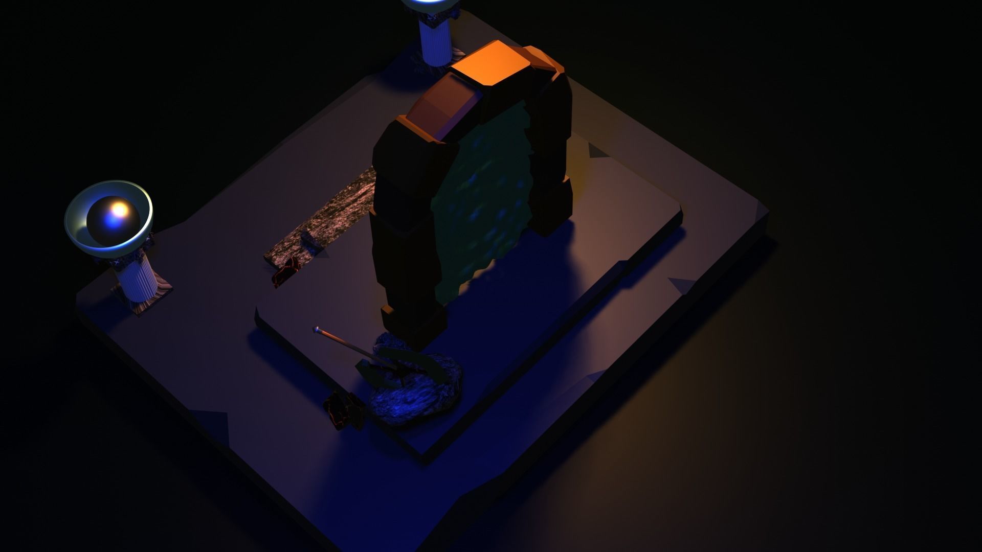 portal of the emerald monkey 3D model | CGTrader