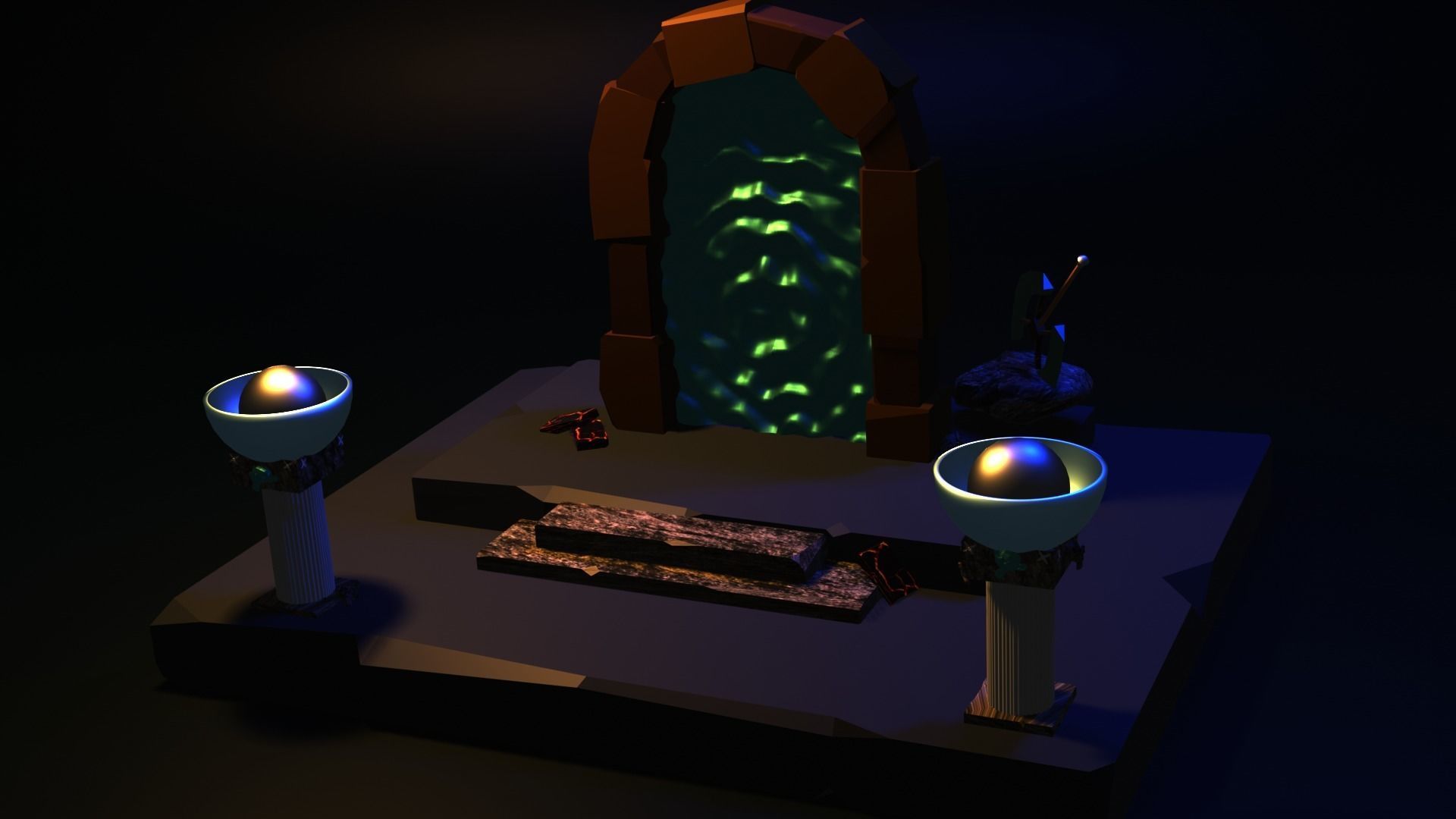 portal of the emerald monkey 3D model | CGTrader