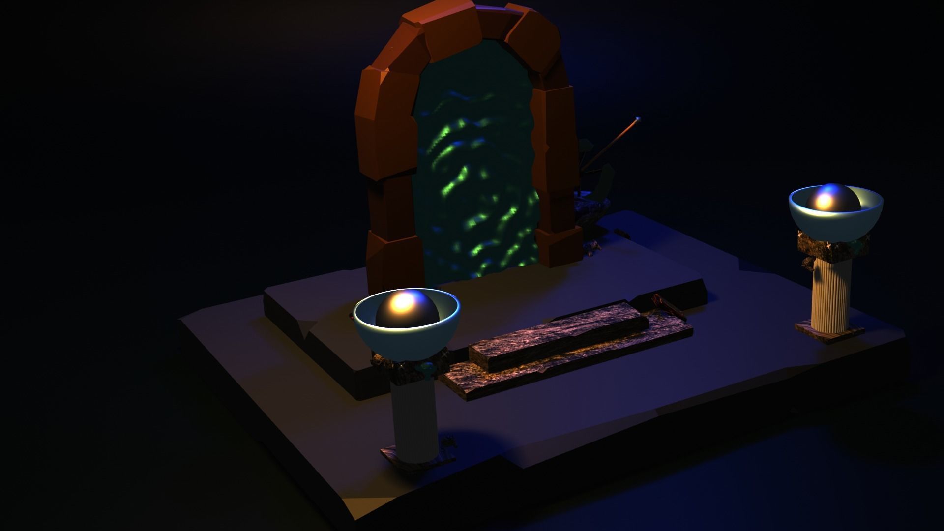 portal of the emerald monkey 3D model | CGTrader