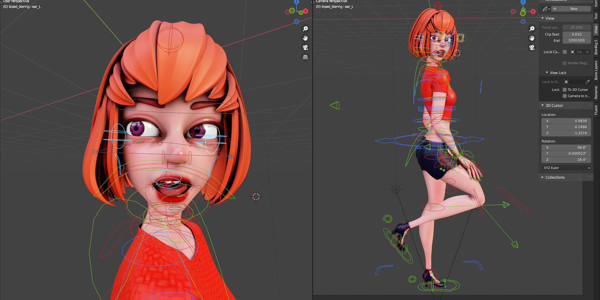Rigged - Stylized Character Girl - Emma 3D model rigged | CGTrader