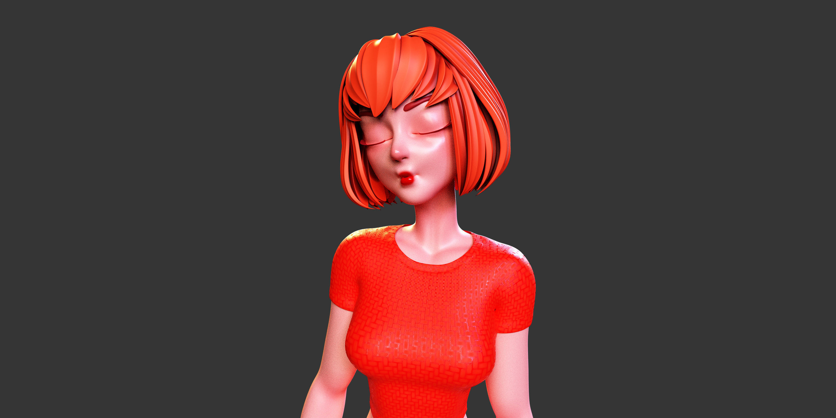 Rigged - Stylized Character Girl - Emma 3D model rigged | CGTrader