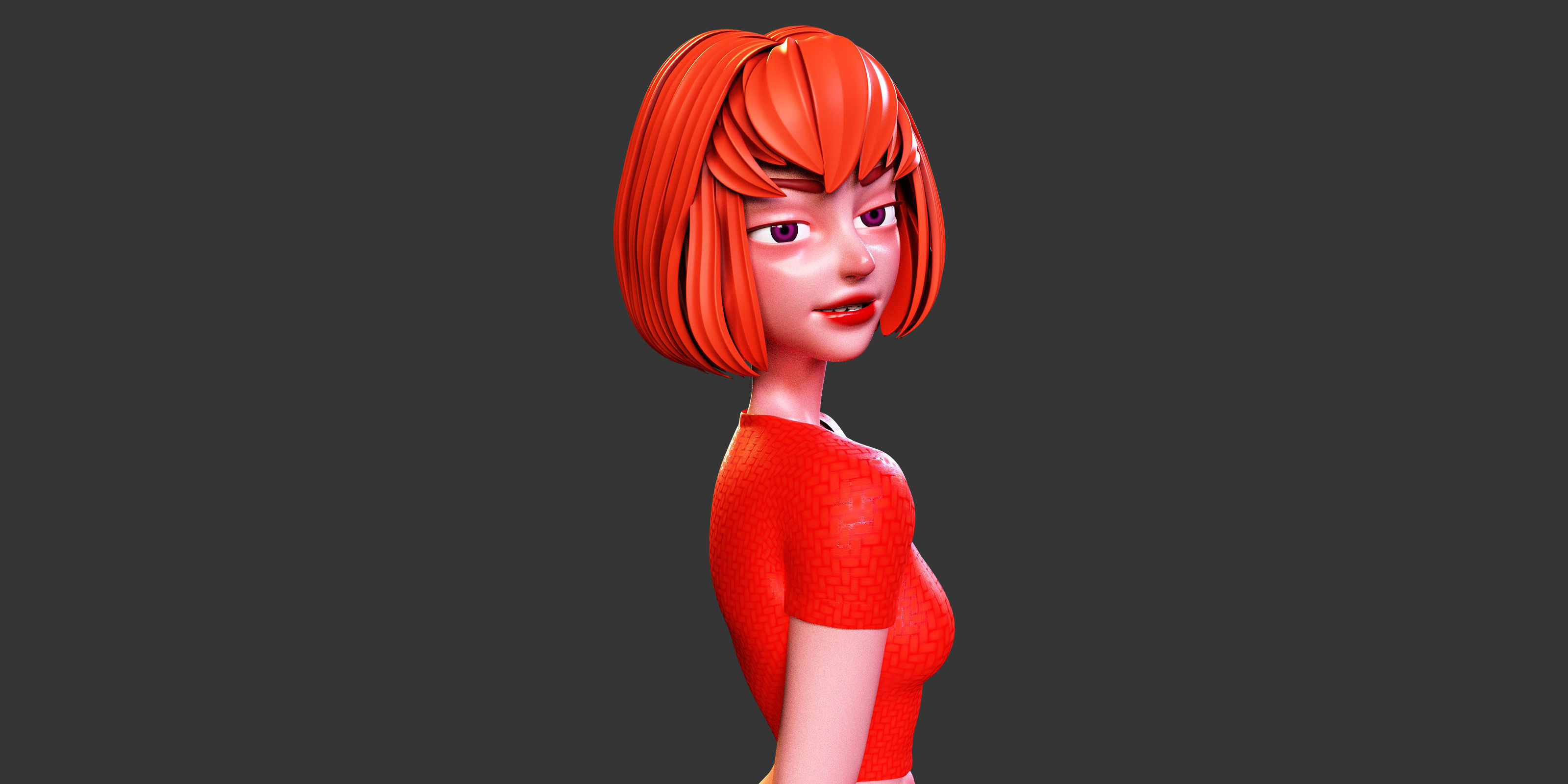 Rigged - Stylized Character Girl - Emma 3D model rigged | CGTrader
