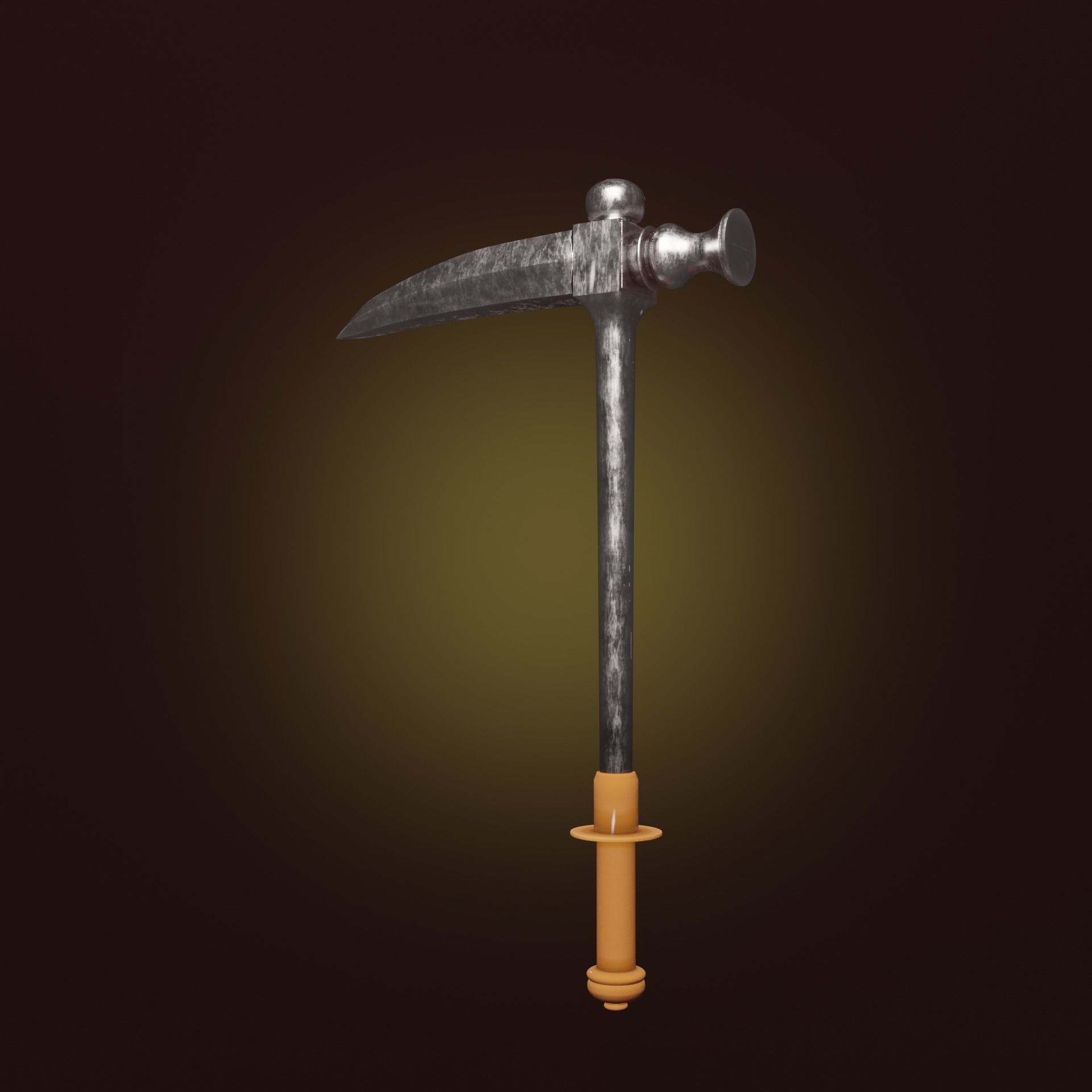 Pickaxe bec de corbin PBR low poly game ready free VR / AR / low-poly ...