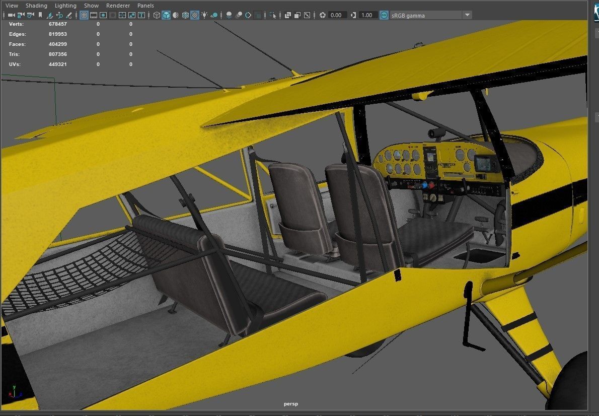 Maule light aircraft with interior 3D model | CGTrader
