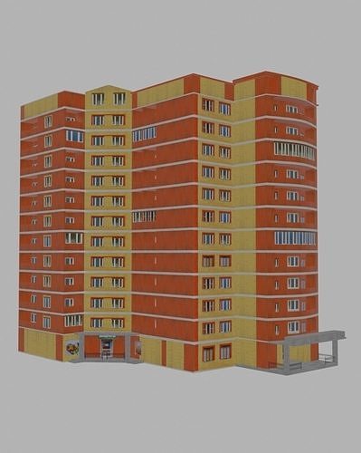 Soviet building 3D model | CGTrader