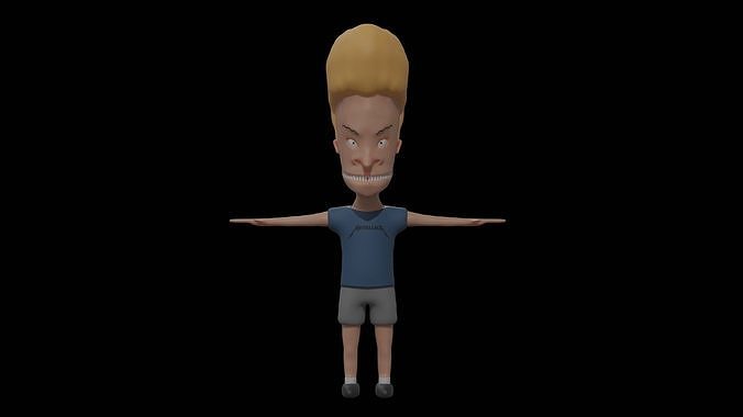 Beavis 3D Model cartoon character free VR / AR / low-poly 3D model ...