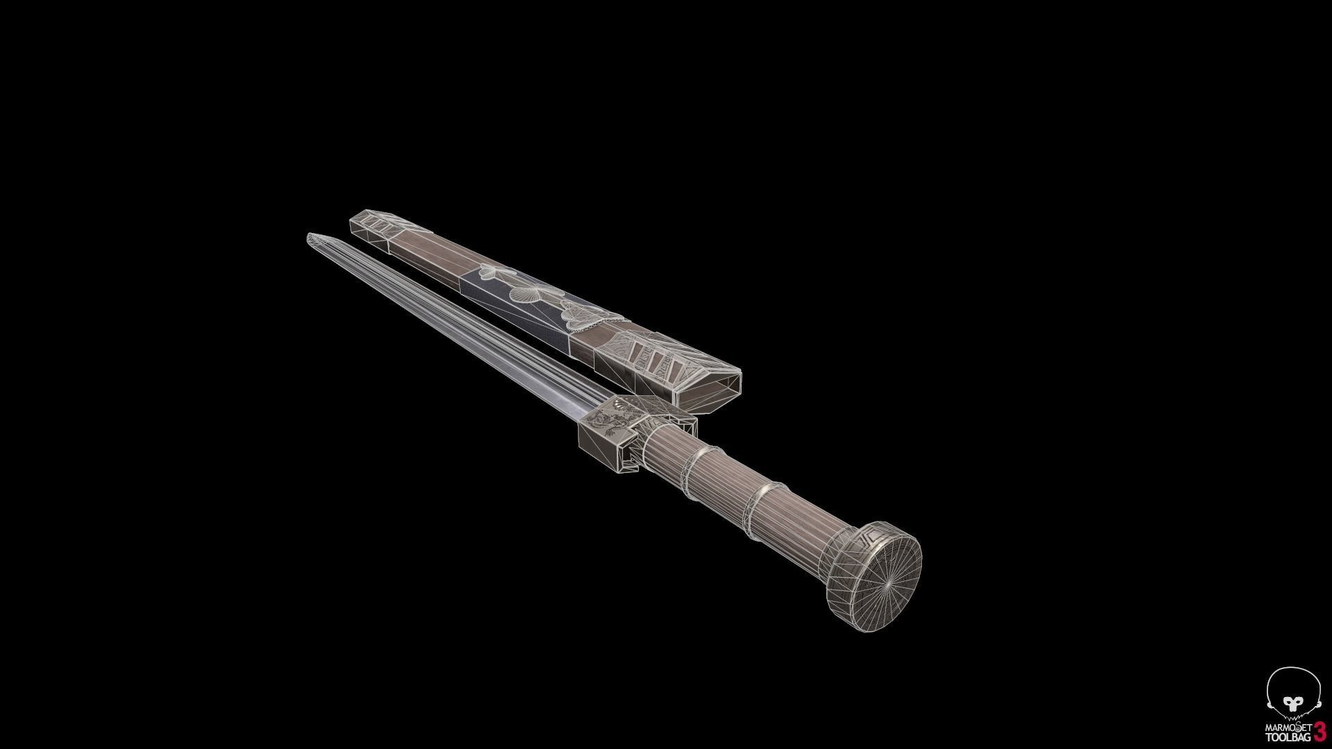 3D model Ancient Chinese Jian Sword VR / AR / low-poly | CGTrader