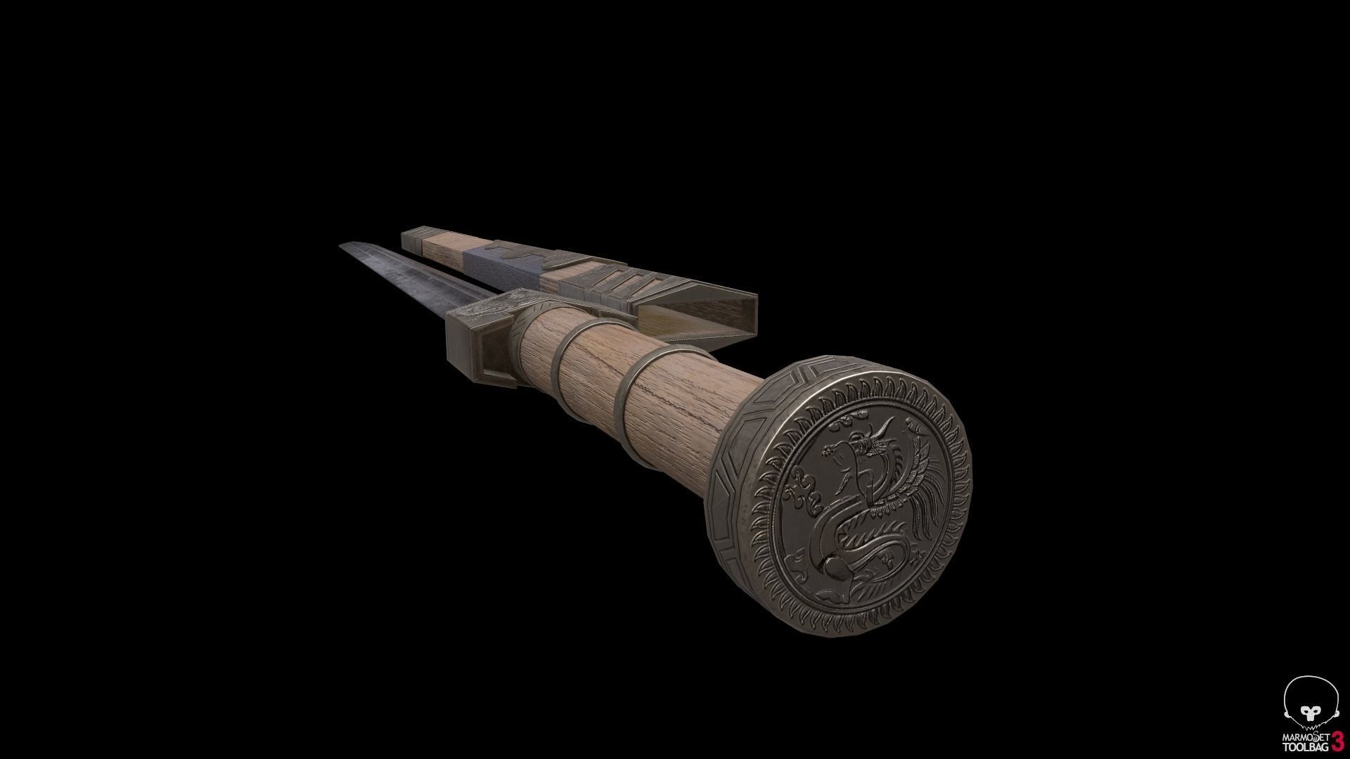 3D model Ancient Chinese Jian Sword VR / AR / low-poly | CGTrader