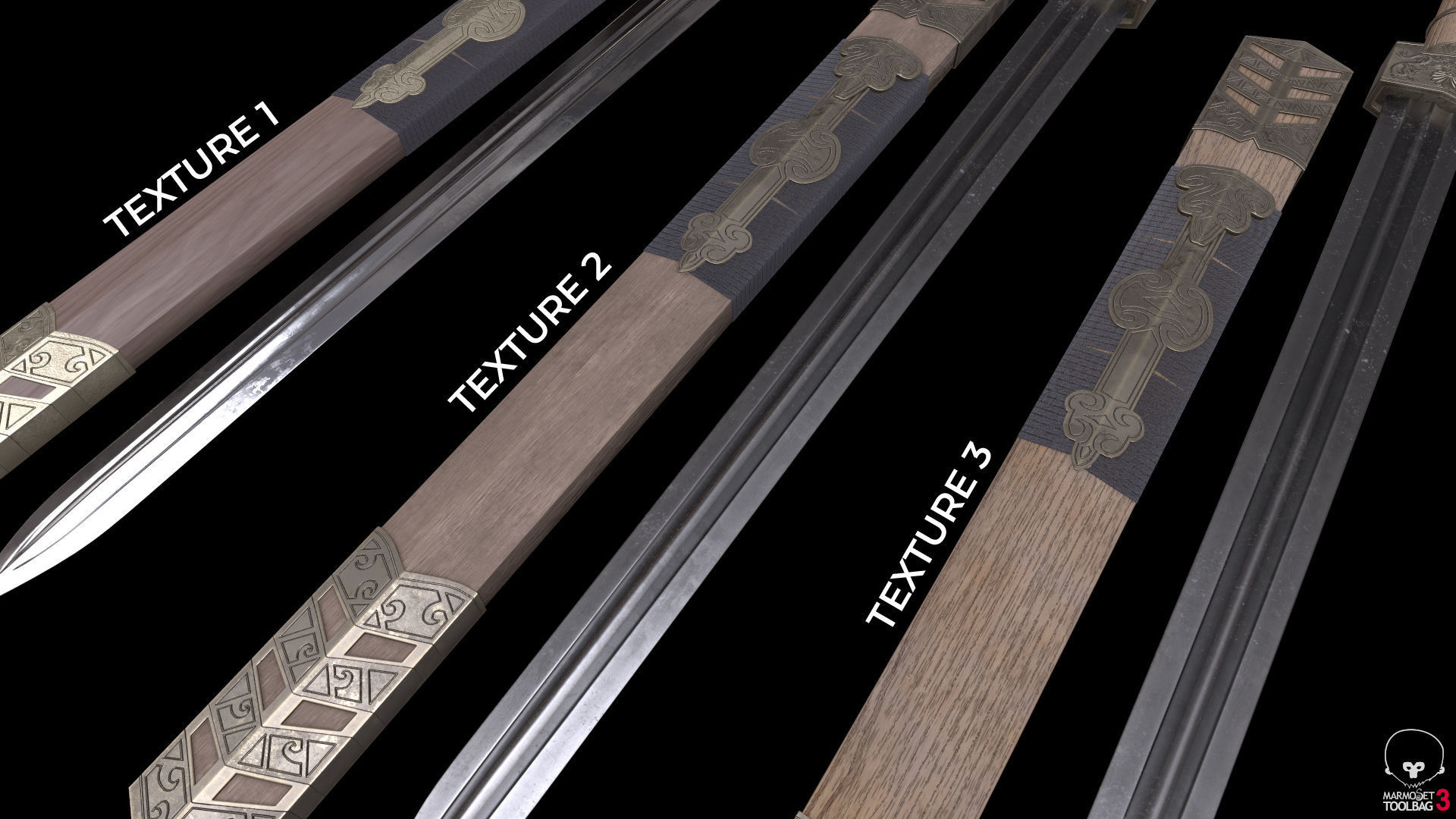 3D model Ancient Chinese Jian Sword VR / AR / low-poly | CGTrader