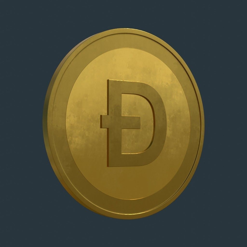 Dogecoin DOGE - Cryptocurrency Coin 3D model | CGTrader