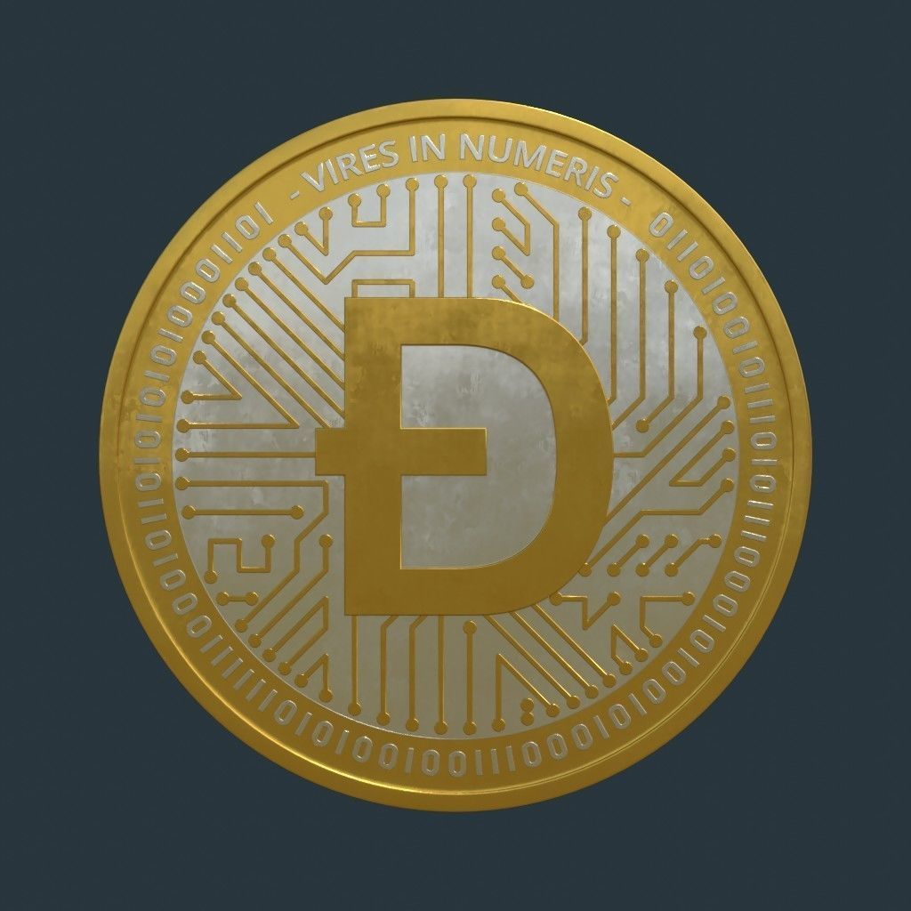 Dogecoin DOGE - Cryptocurrency Coin 3D model | CGTrader