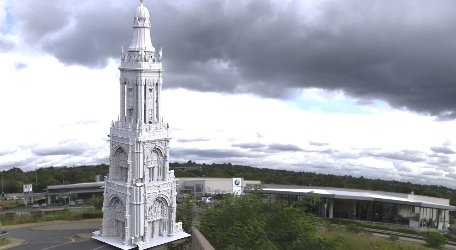 Gothic Cathedral tower 3D model | CGTrader