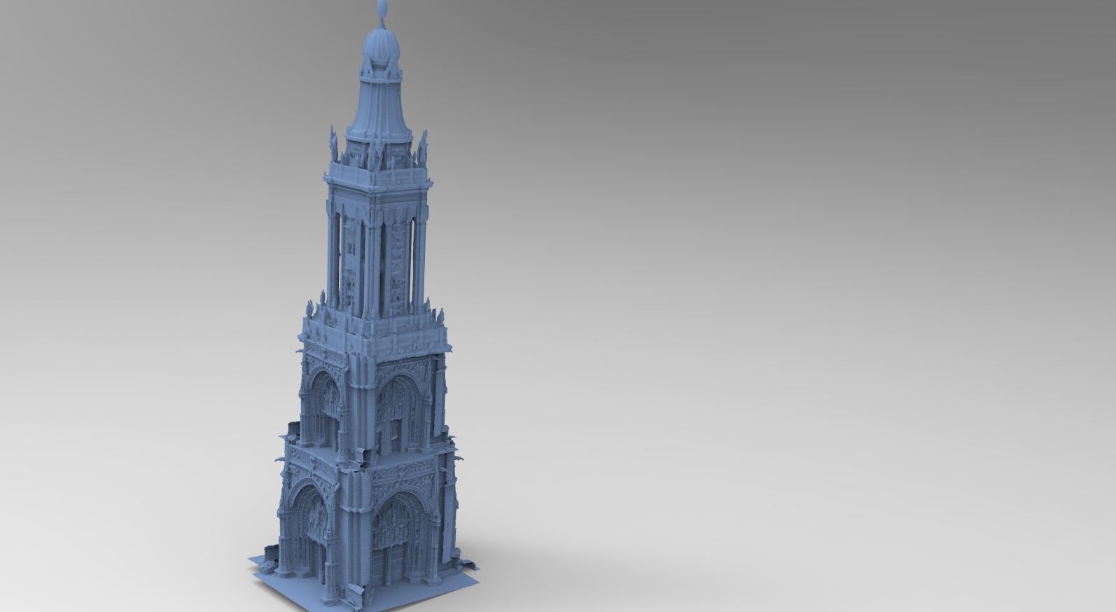 Gothic Cathedral tower 3D model | CGTrader