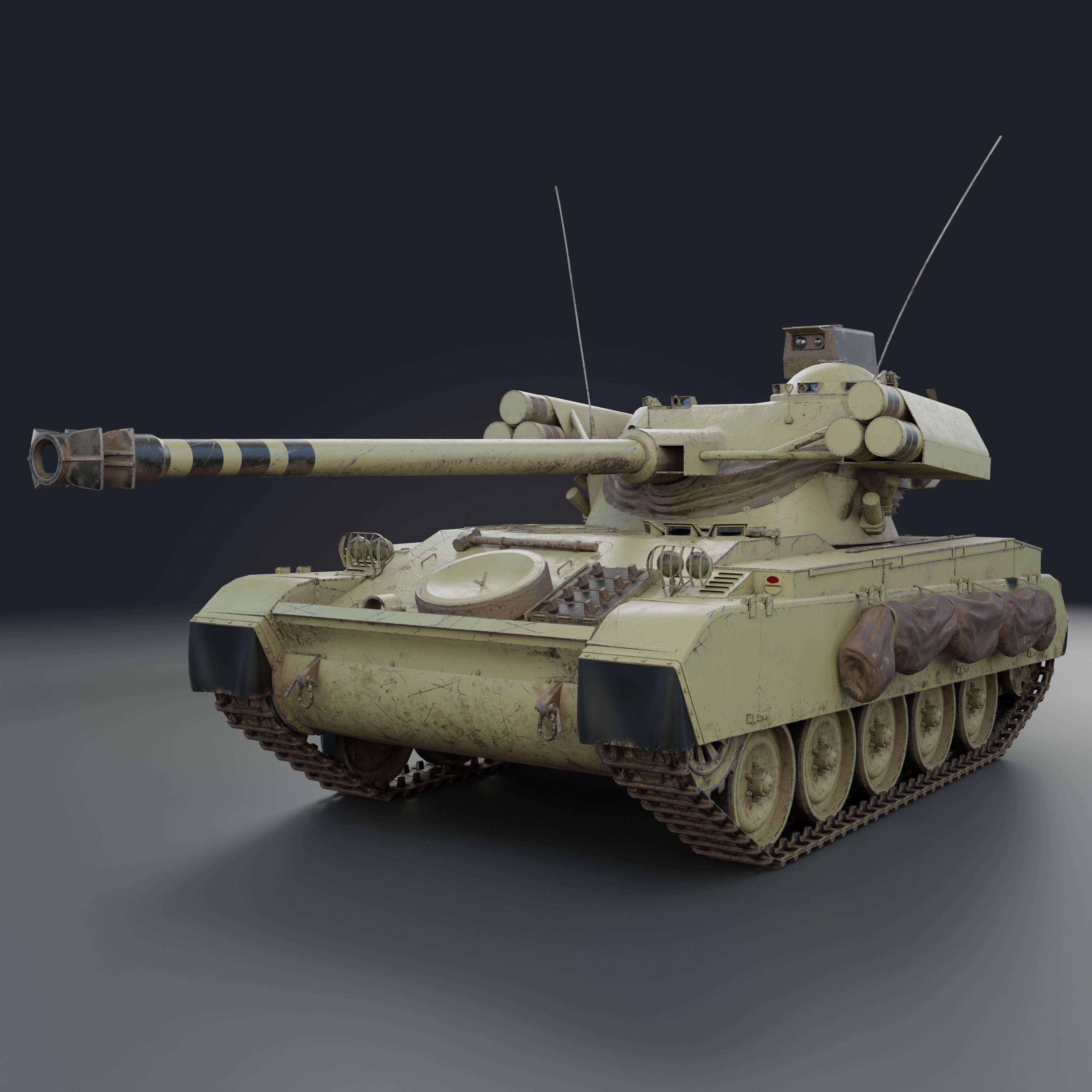 AMX-13 105 PBR Model 3D model | CGTrader
