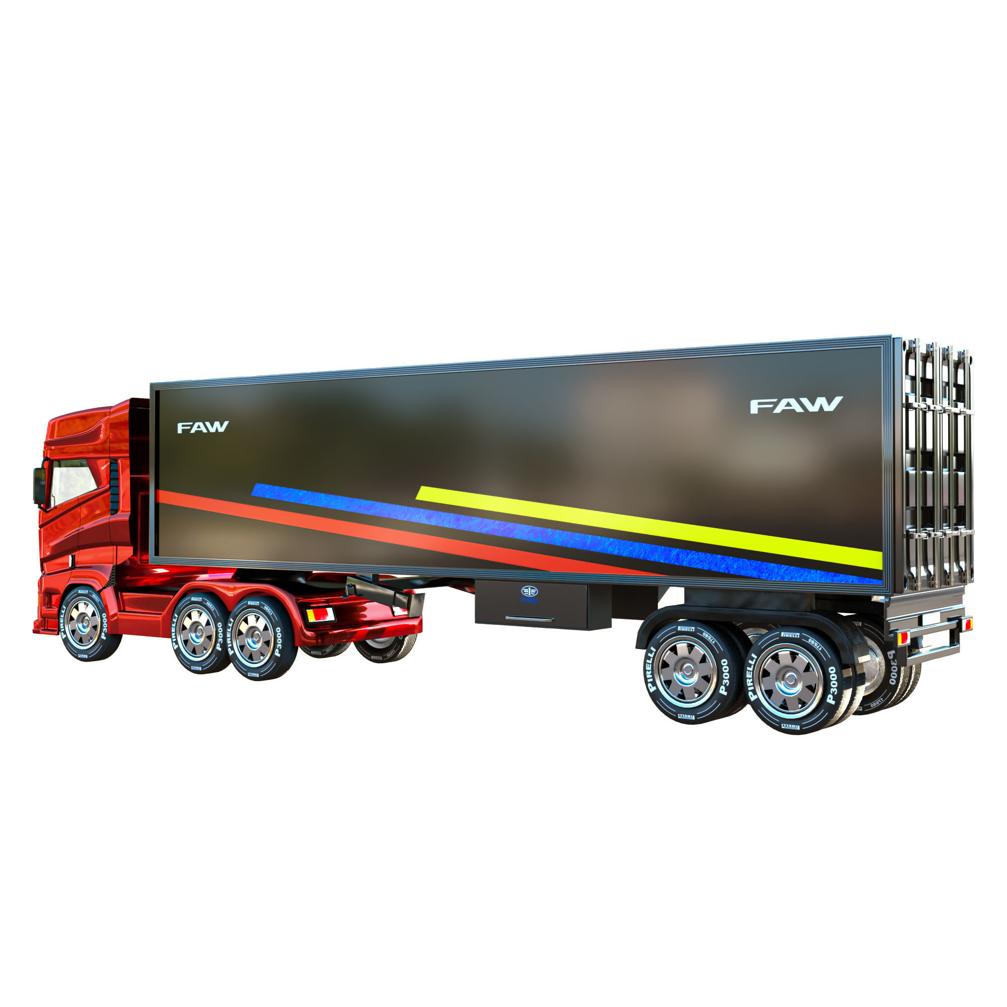 faw truck with interor 3D model | CGTrader
