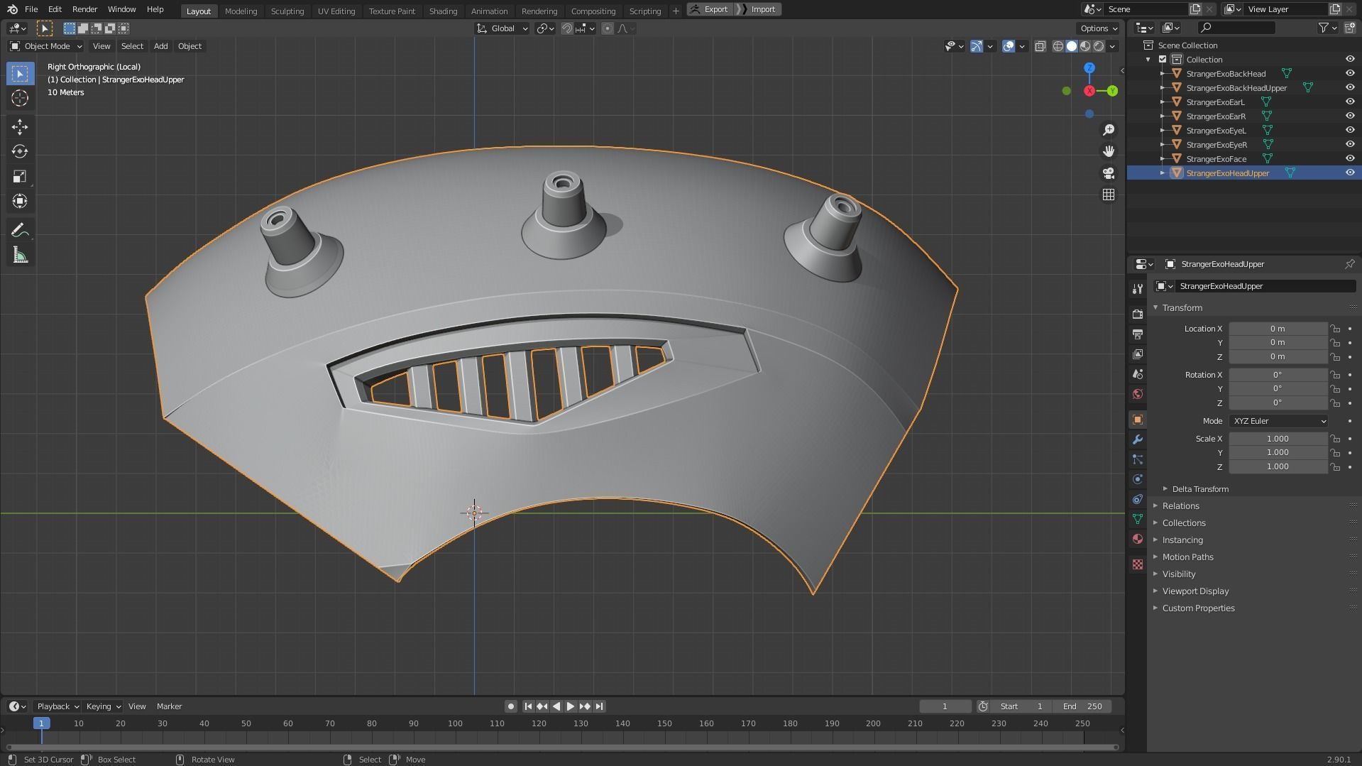 Exo-Stranger Helmet for Cosplay 3D model 3D printable | CGTrader