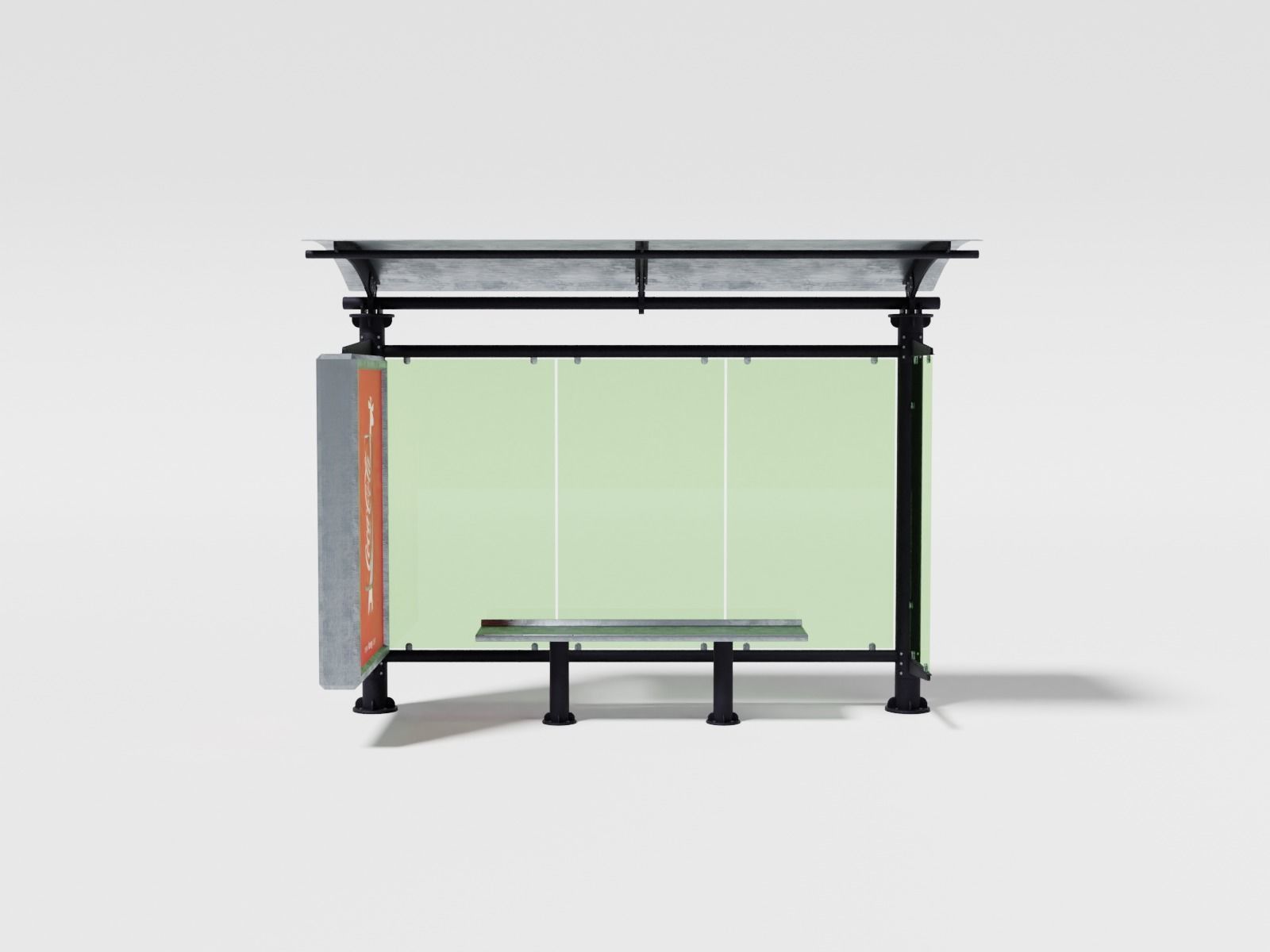 3D model Elegant bus stop VR / AR / low-poly | CGTrader