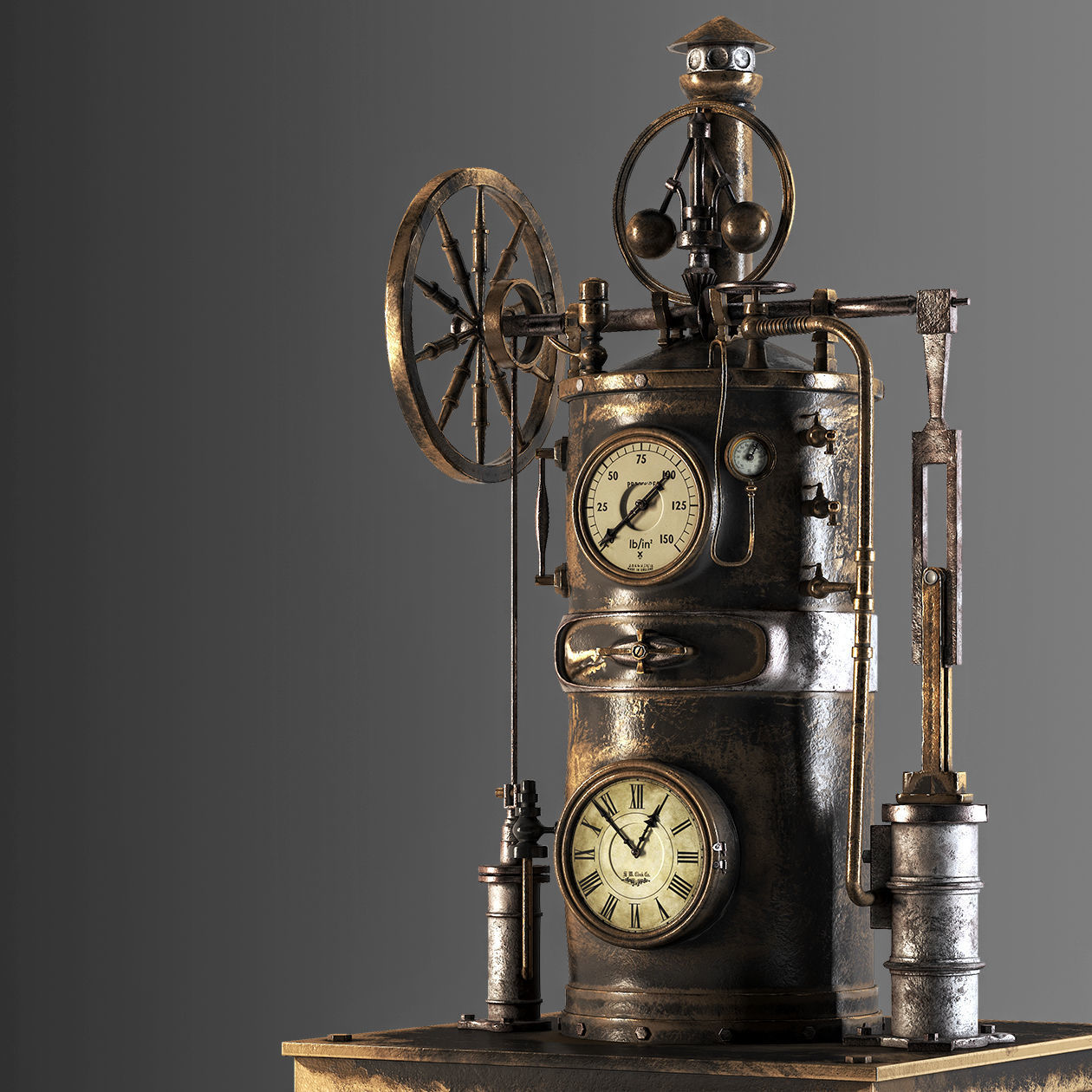 Steampunk Engine 3D model | CGTrader