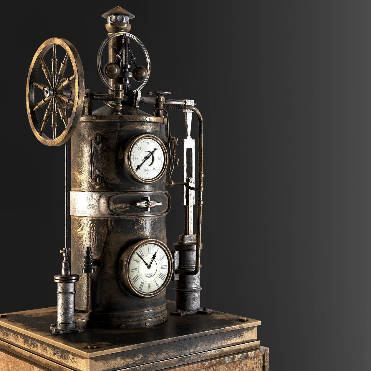 Steampunk Engine 3D model | CGTrader
