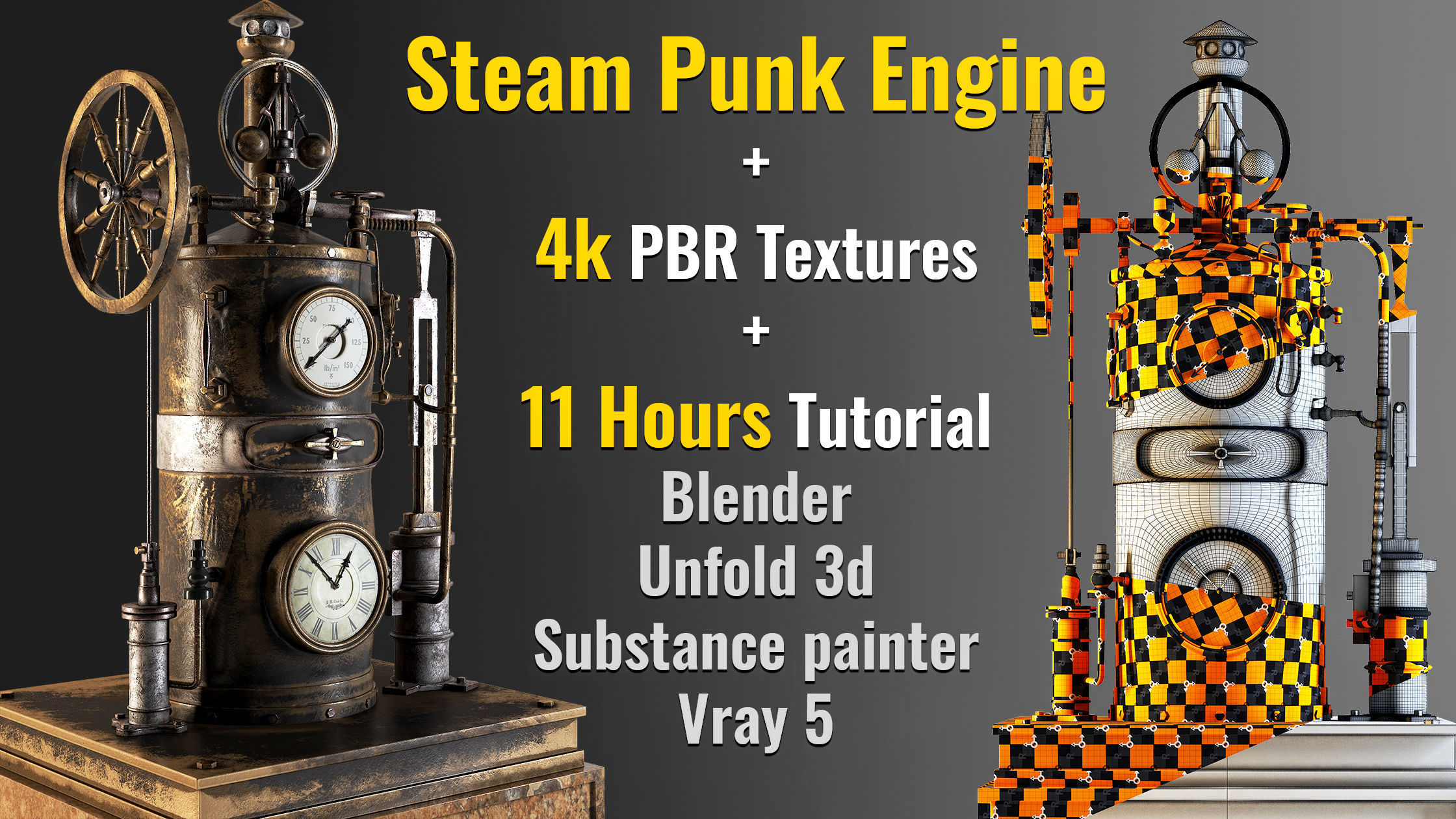 Steampunk Engine 3D model | CGTrader