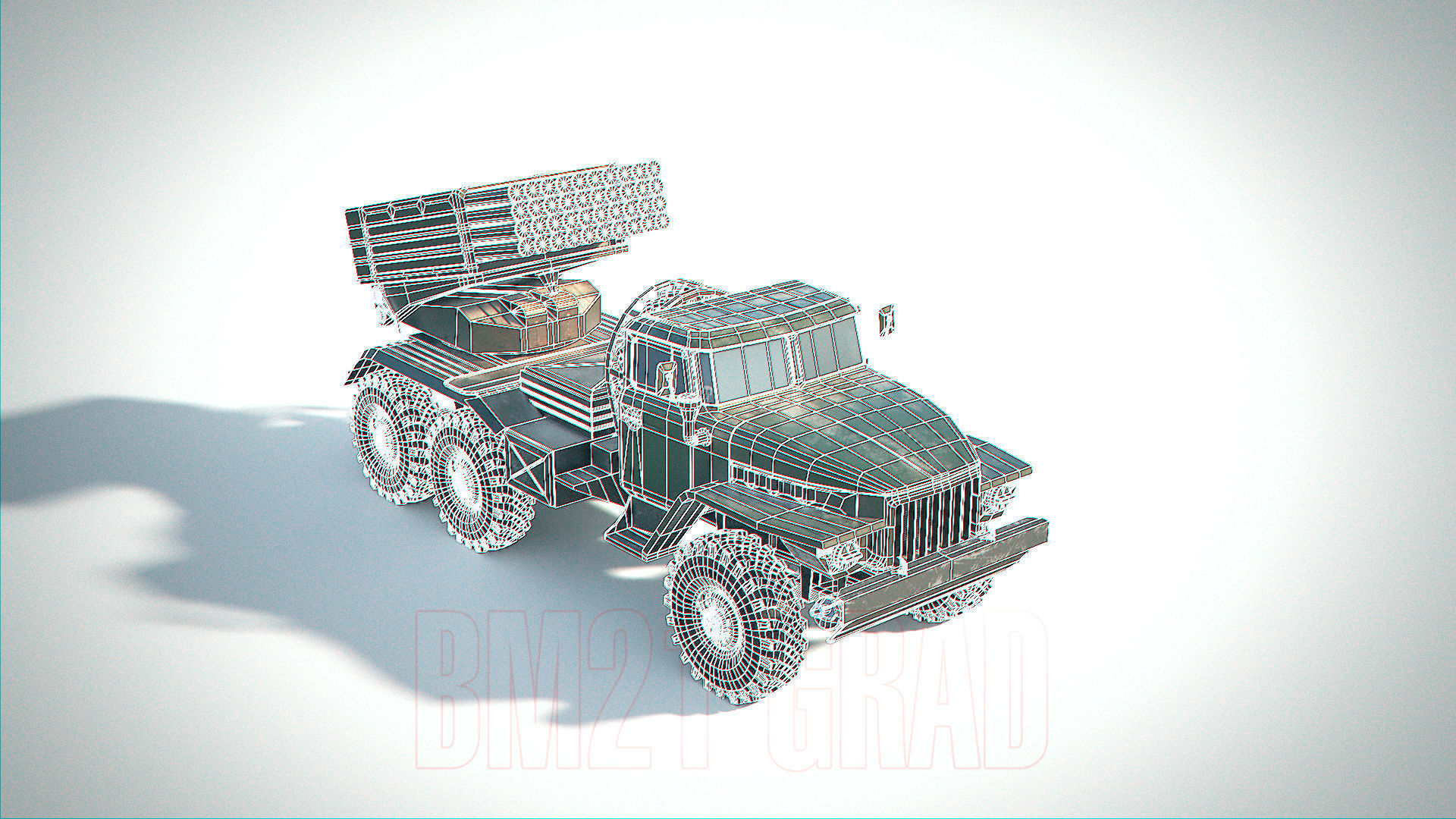 3D model BM-21 Grad Aged PBR VR / AR / low-poly | CGTrader
