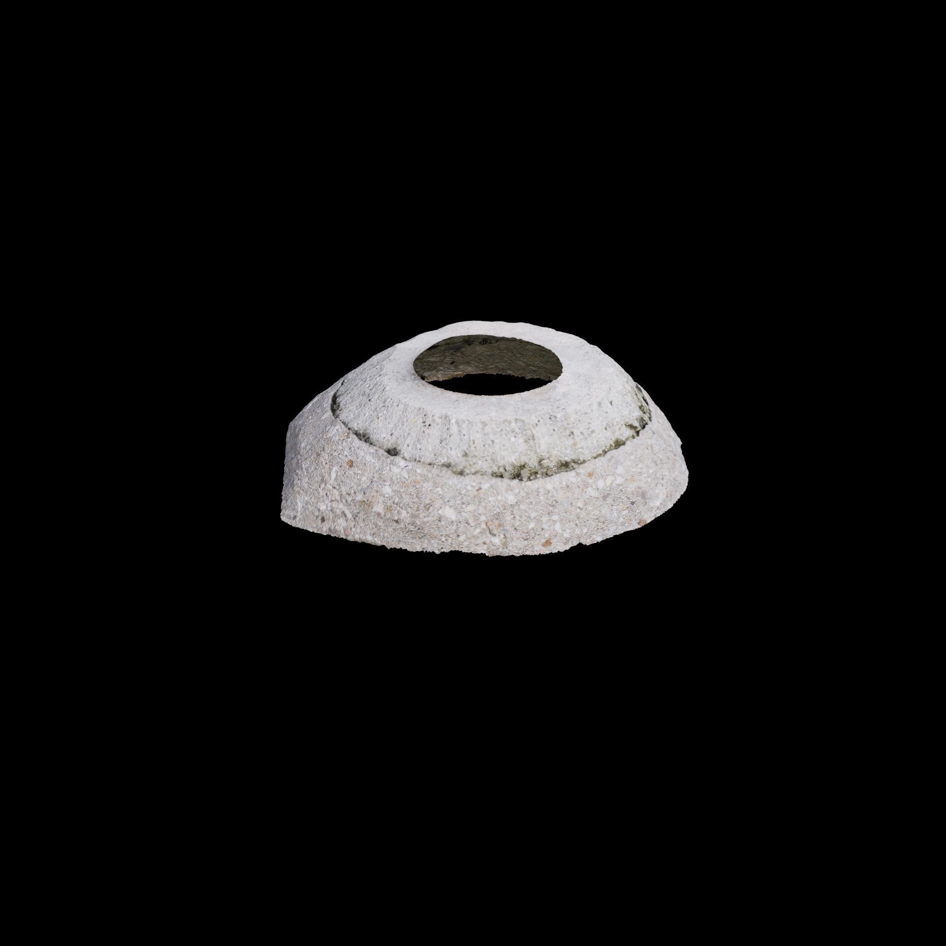 Round Concrete Block 3D model | CGTrader
